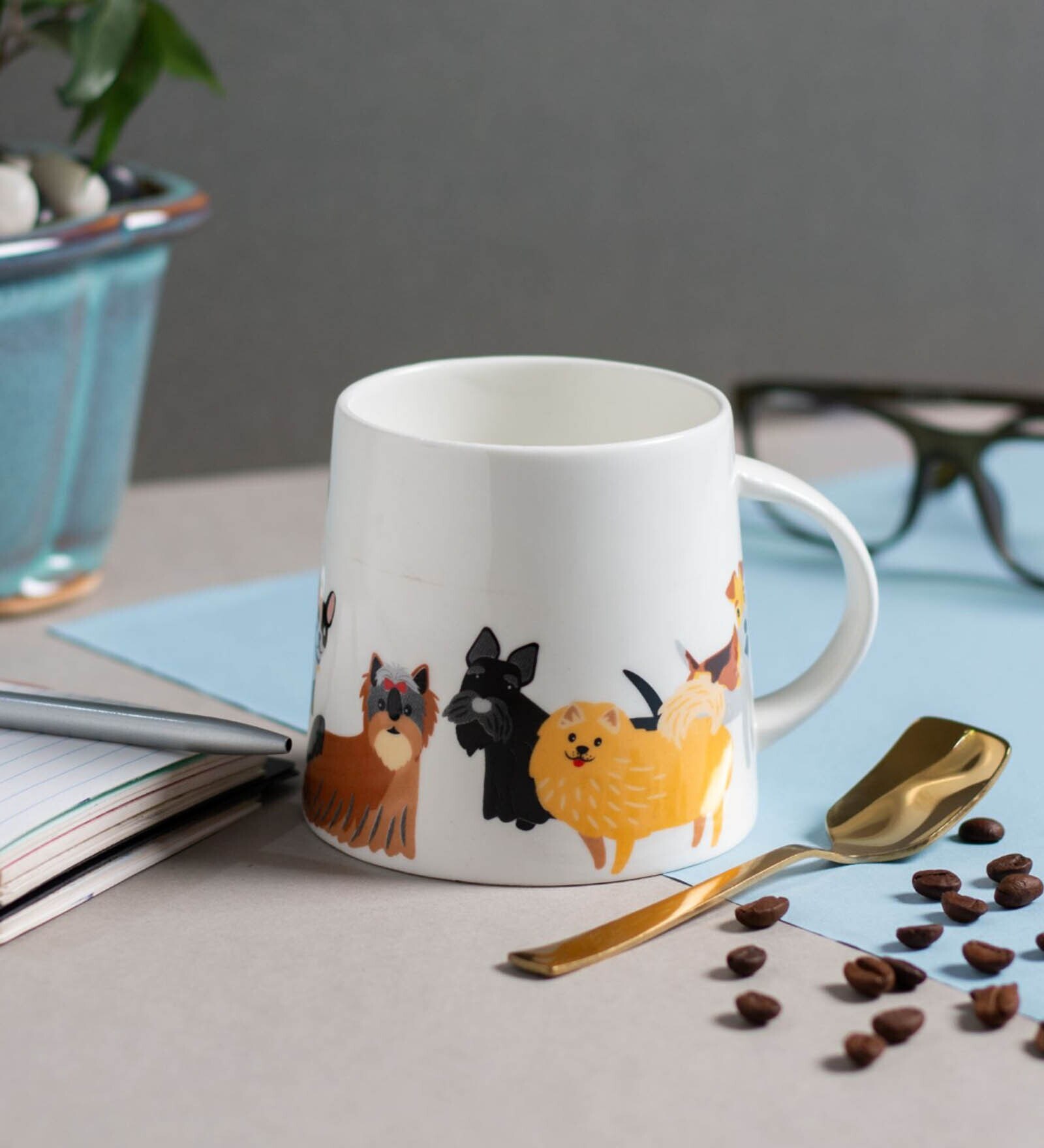 Buy Multicolour Fine Ceramic Spring Zest Milk Mug 1 Piece - 450ml at 6% ...