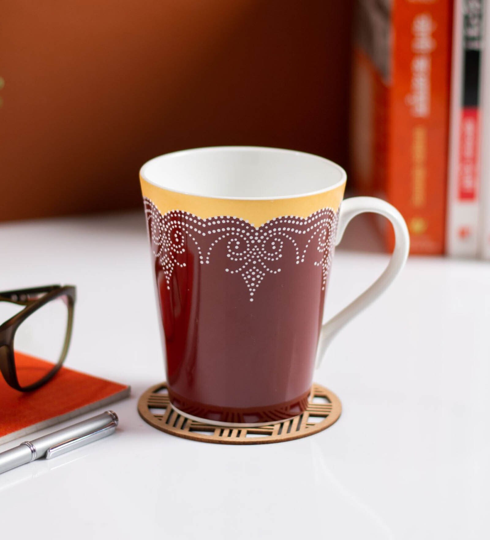 Buy Maroon Fine Ceramic Zing Milk Mug 1 Piece - 340ml at 100% OFF by ...