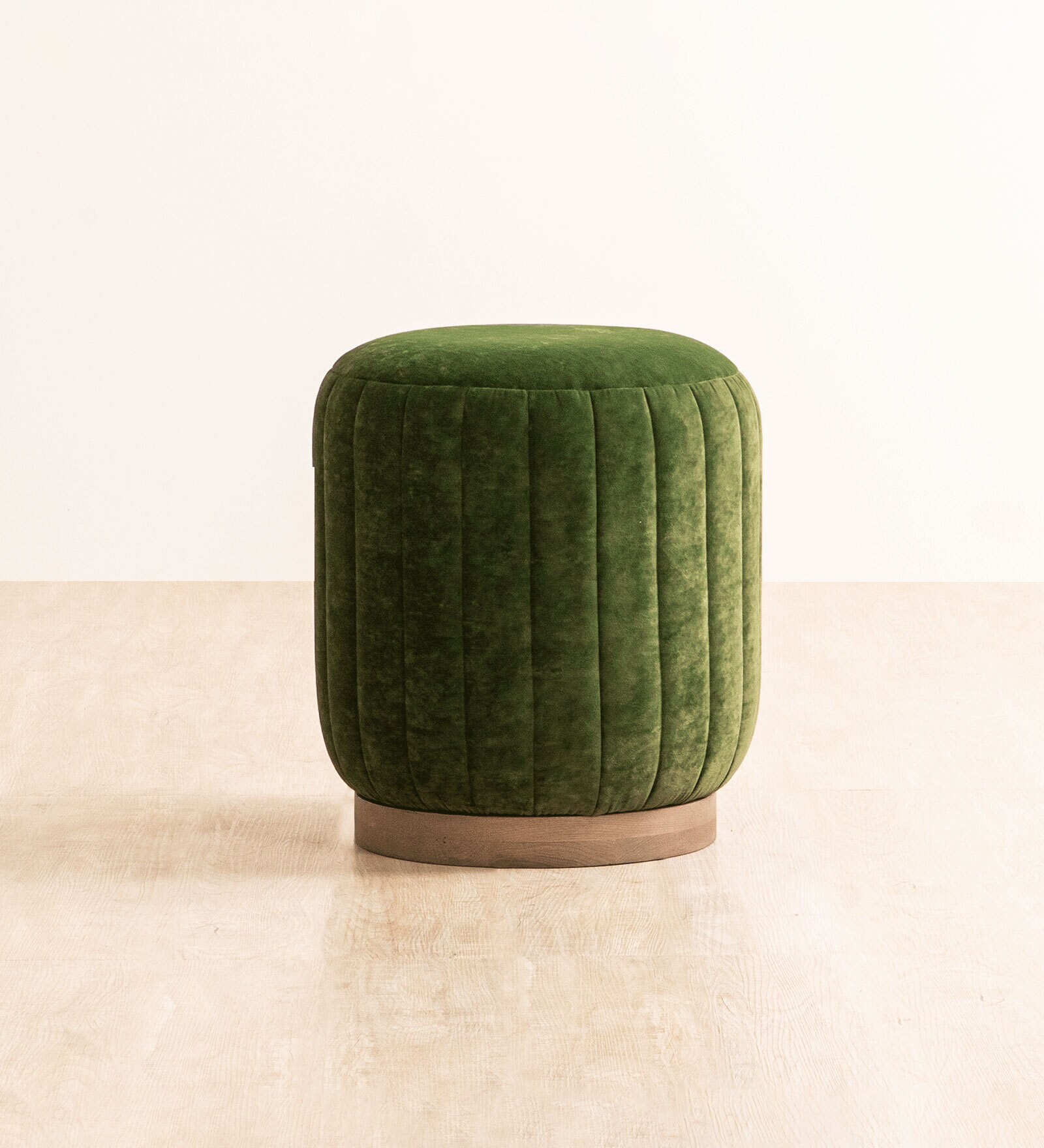Buy Fior Velvet pouffe In Green Colour at 100% OFF by Orange Tree ...