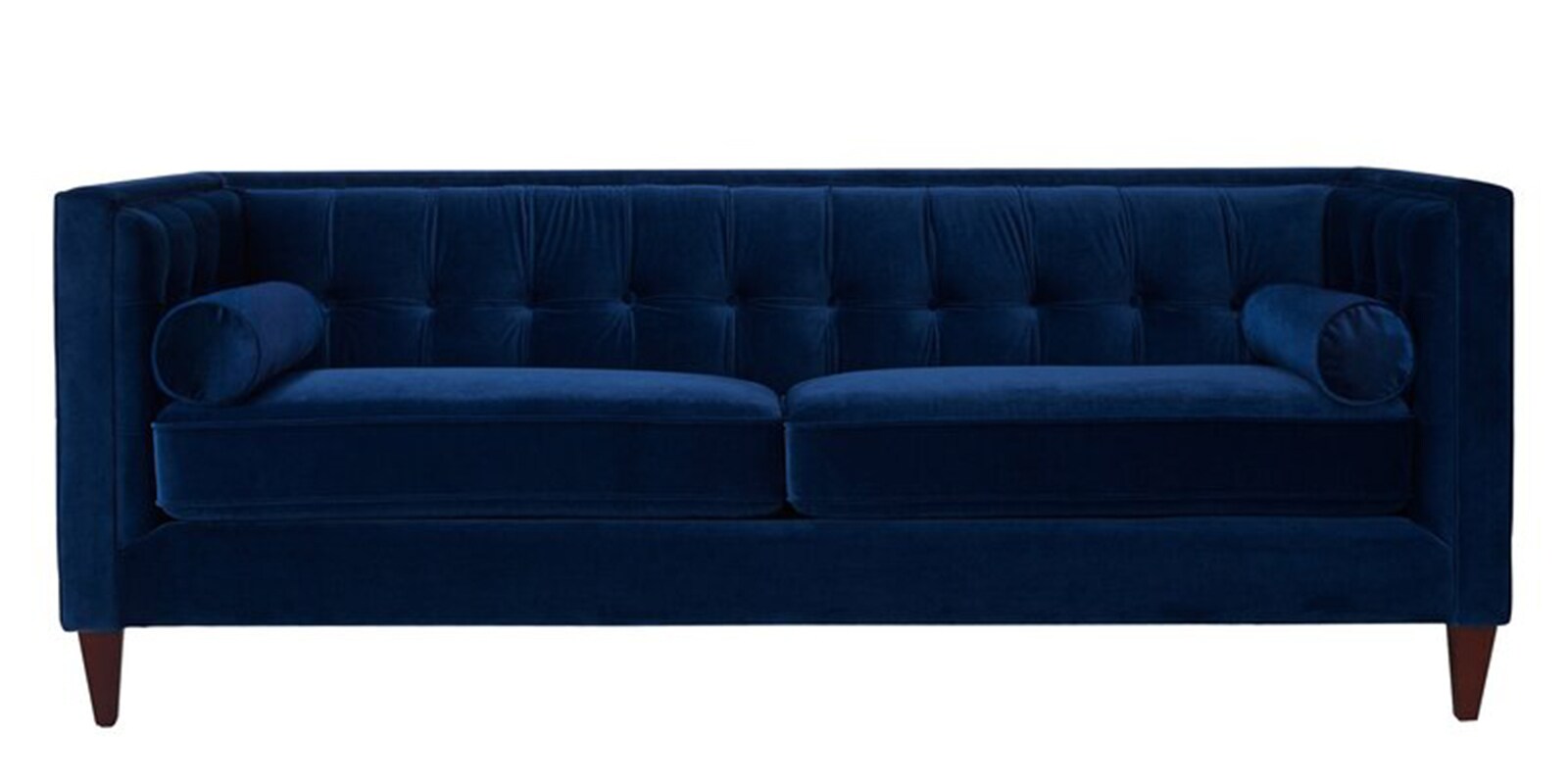 Buy Filton Velvet 3 Seater Sofa In Blue Colour at 20% OFF by Adorn ...