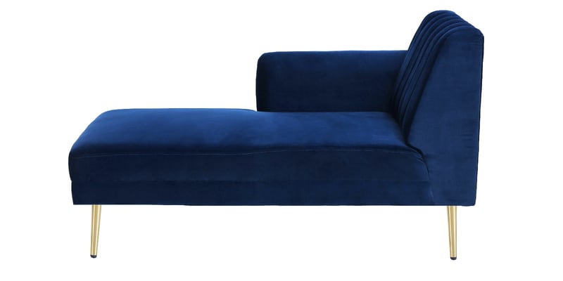 Buy Fidel Velvet Fabric RHS Sectional Sofa In Royal Blue Colour By ...