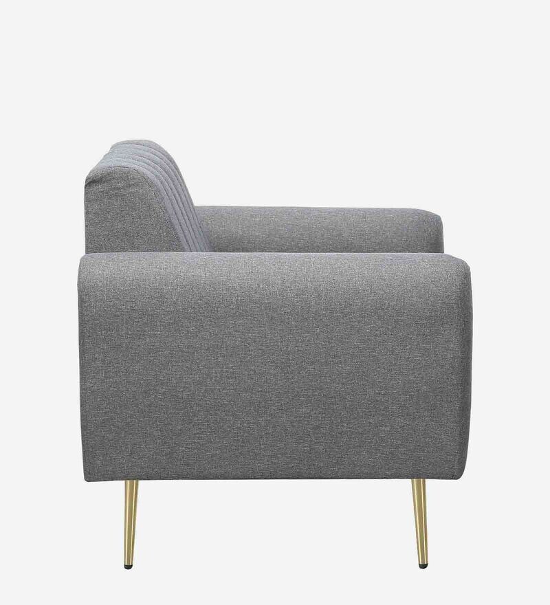 Buy Fidel Fabric 1 Seater Sofa In Slate Grey Colour By Casacraft Online ...