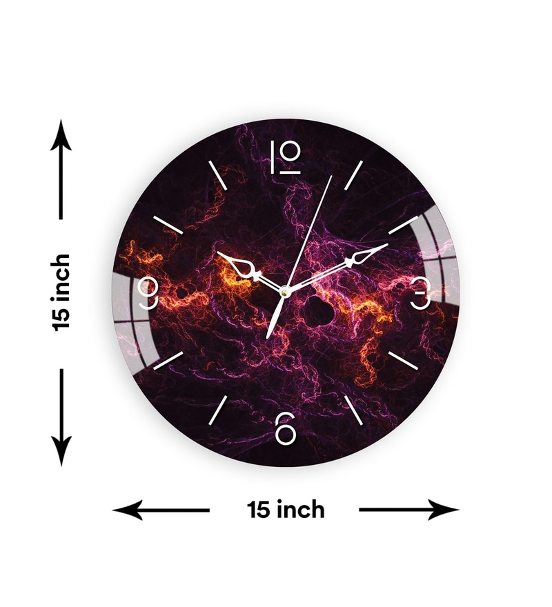 Buy Fire Flames Acrylic Wall Clock by The Next Decor Online - Modern ...