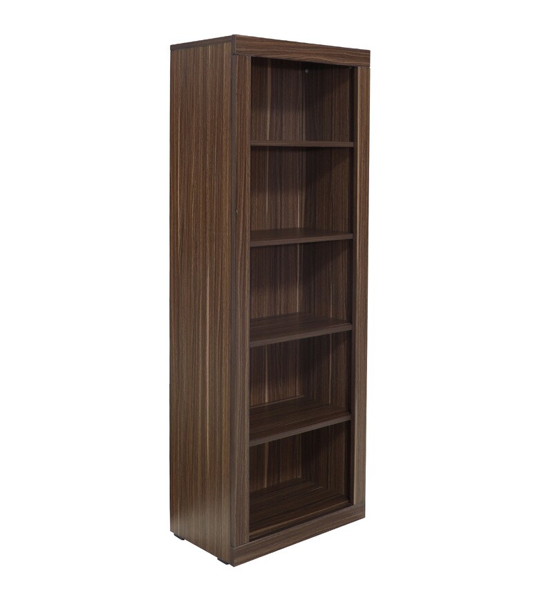 Buy Paloma Book Shelf in Cairo Walnut Finish by Crystal Furnitech ...