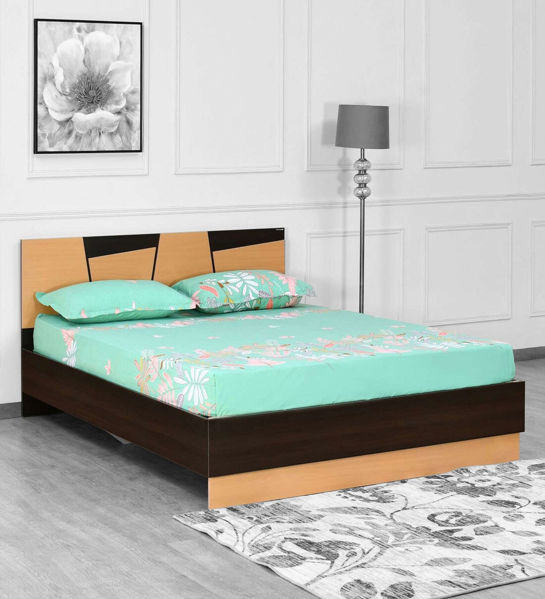 Buy Floret King Size Bed in Bovrian Beach Finish at 60% OFF by Nilkamal ...