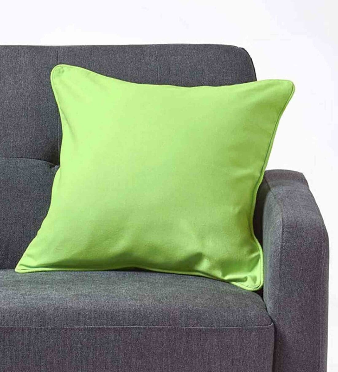 Buy Flourscent Green Cotton Solid 24x24 Inches Cushion Cover by Aurave ...