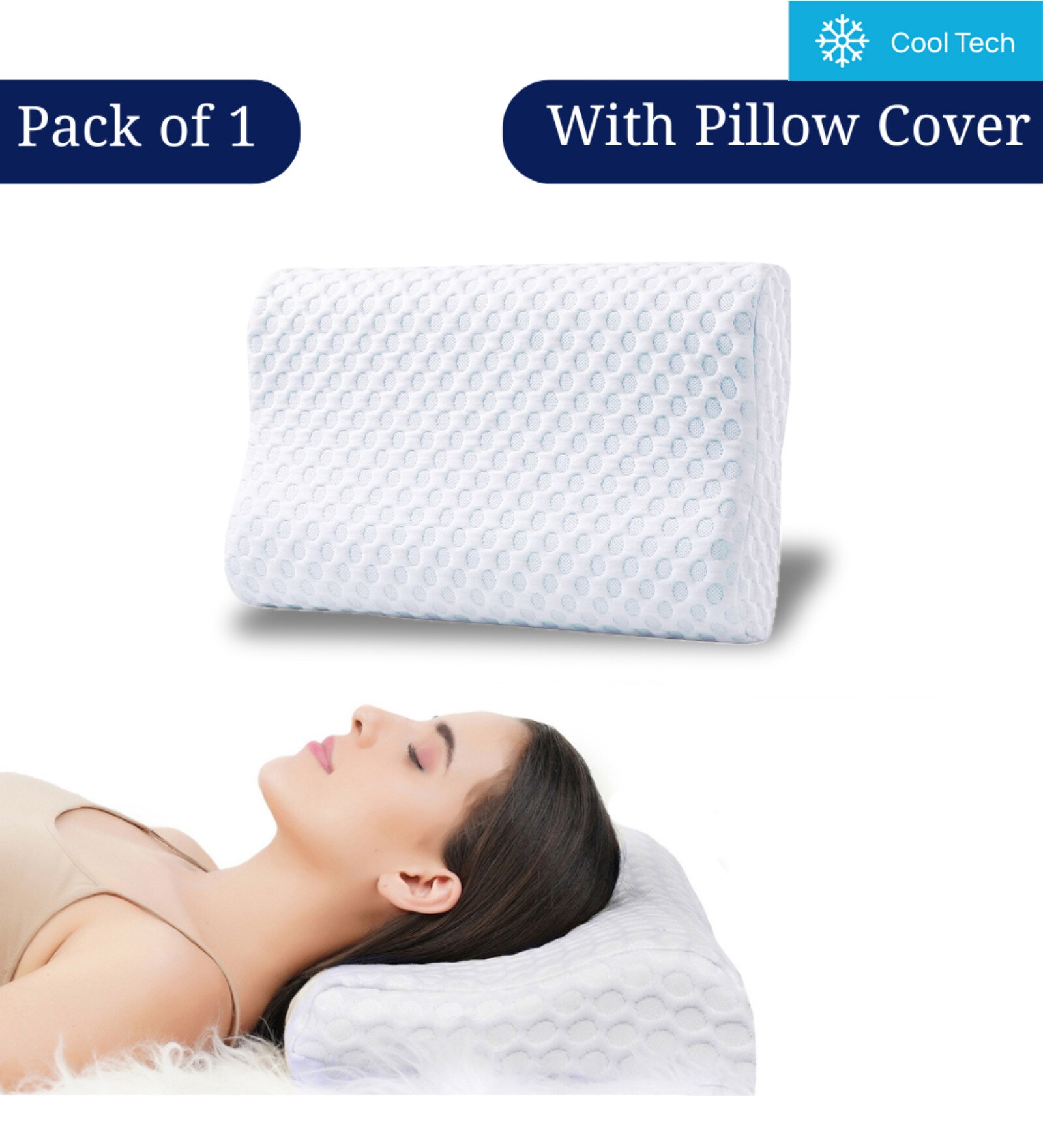 Buy Flex Cooling Gel Memory Foam 24 x 16 Inch Pillow at 61% OFF by Dormyo | Pepperfry