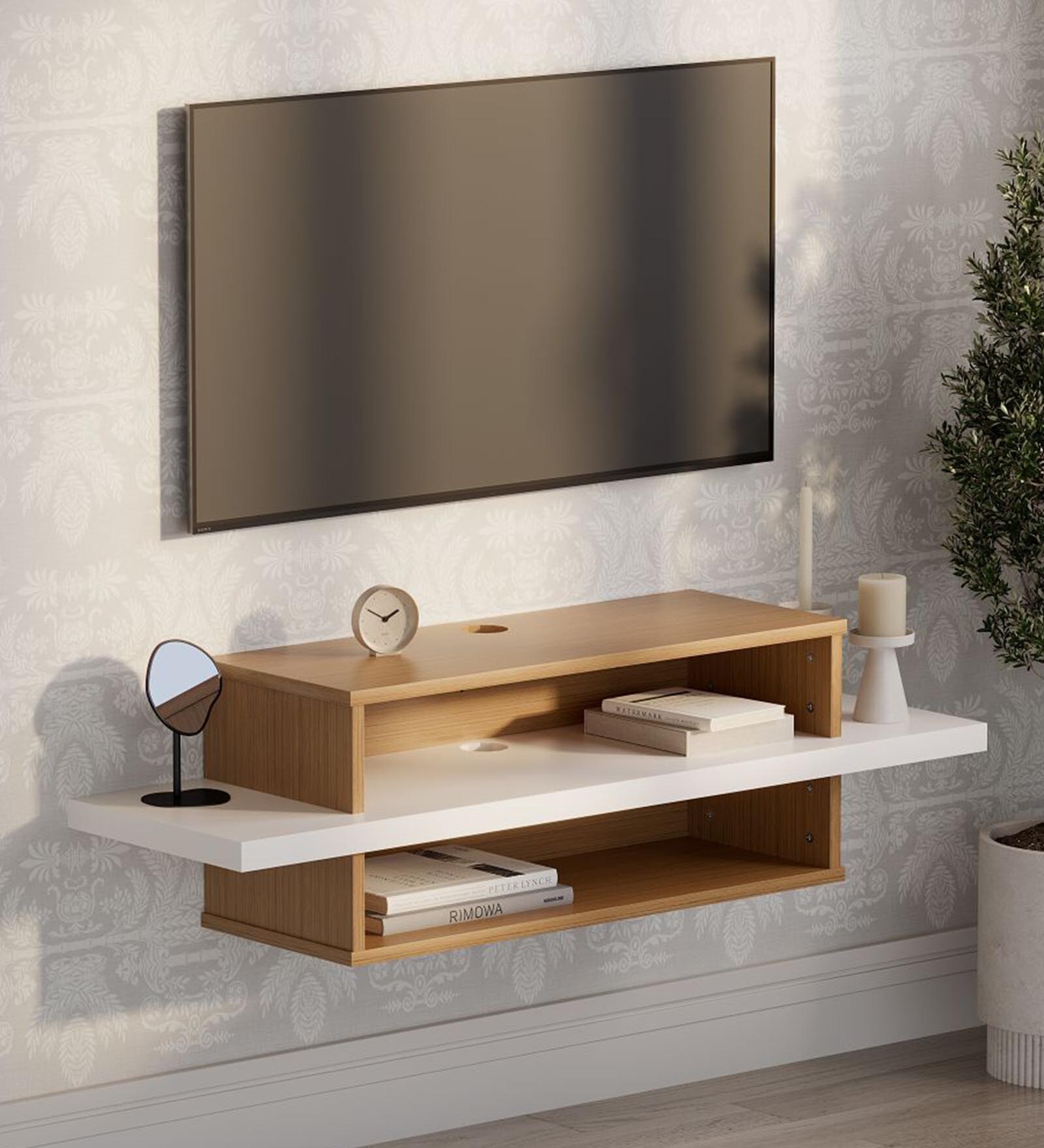 Buy Float TV Unit In Columbian Walnut Finish at 40% OFF by Wakefit ...