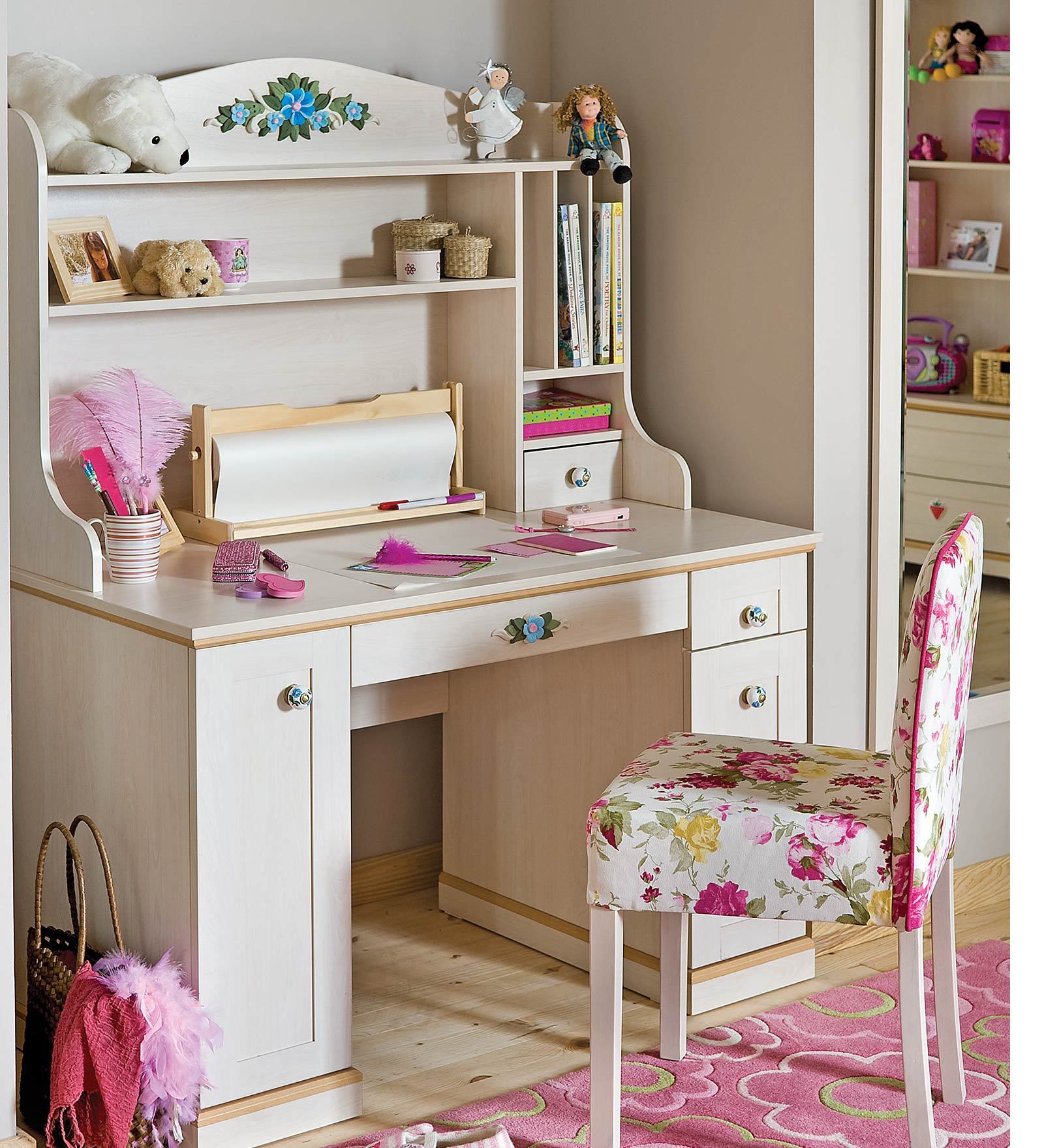 Buy Flora Study Desk with Unit by Cilek Room Online - Kids Study Tables ...