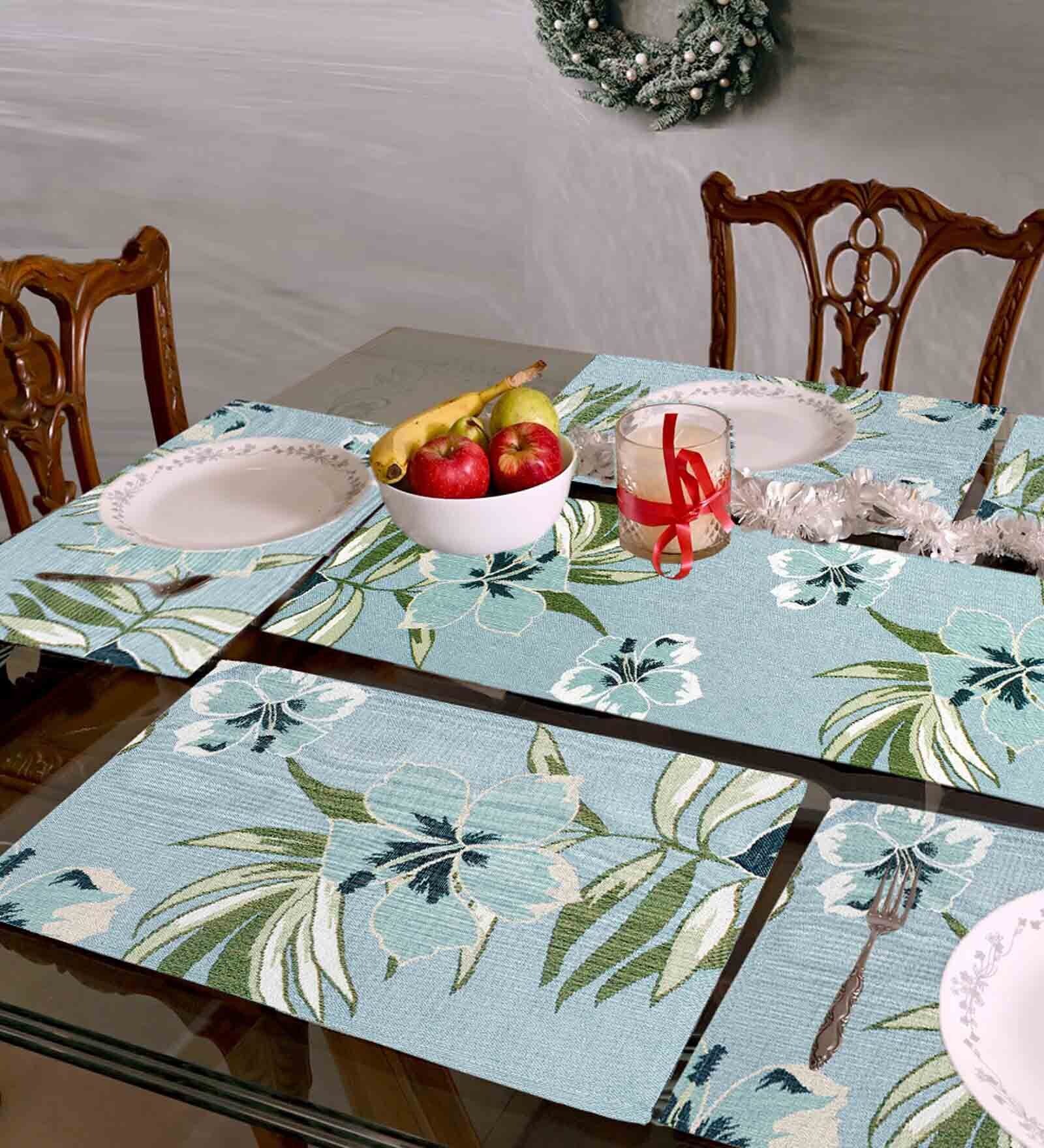 Buy Floral Multicolor 9 Pc Cotton and Polyester Table Linen Set at 26% ...