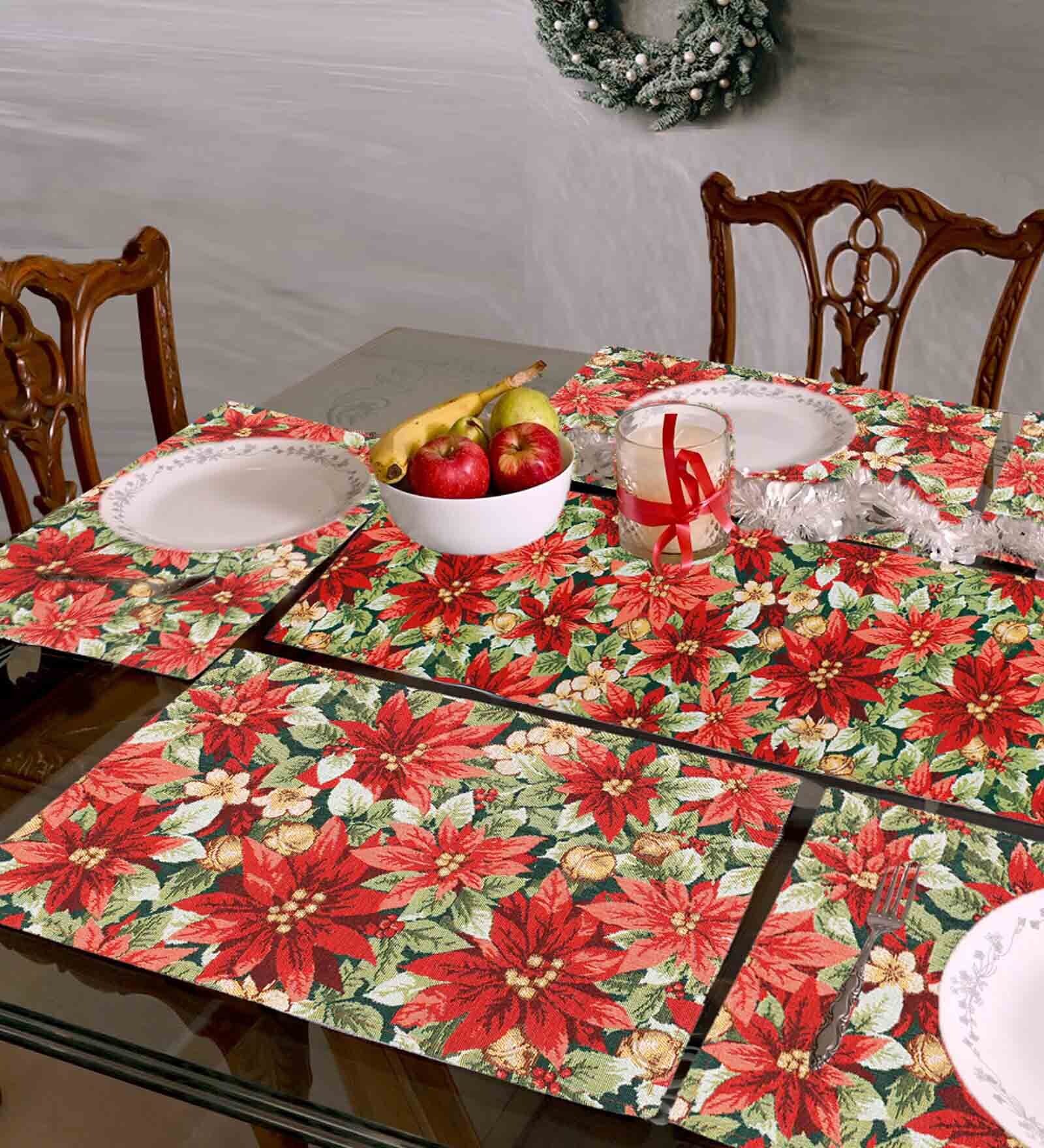 Buy Floral Multicolor 9 Pc Cotton and Polyester Table Linen Set at 26% ...