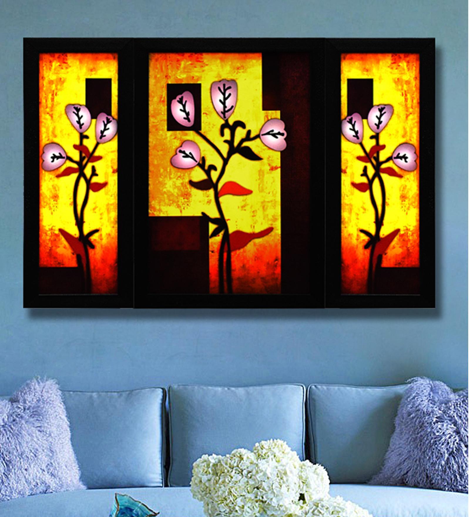 Buy Floral Multicolour MDF Framed Art Panels at 32% OFF by Chaque Decor ...