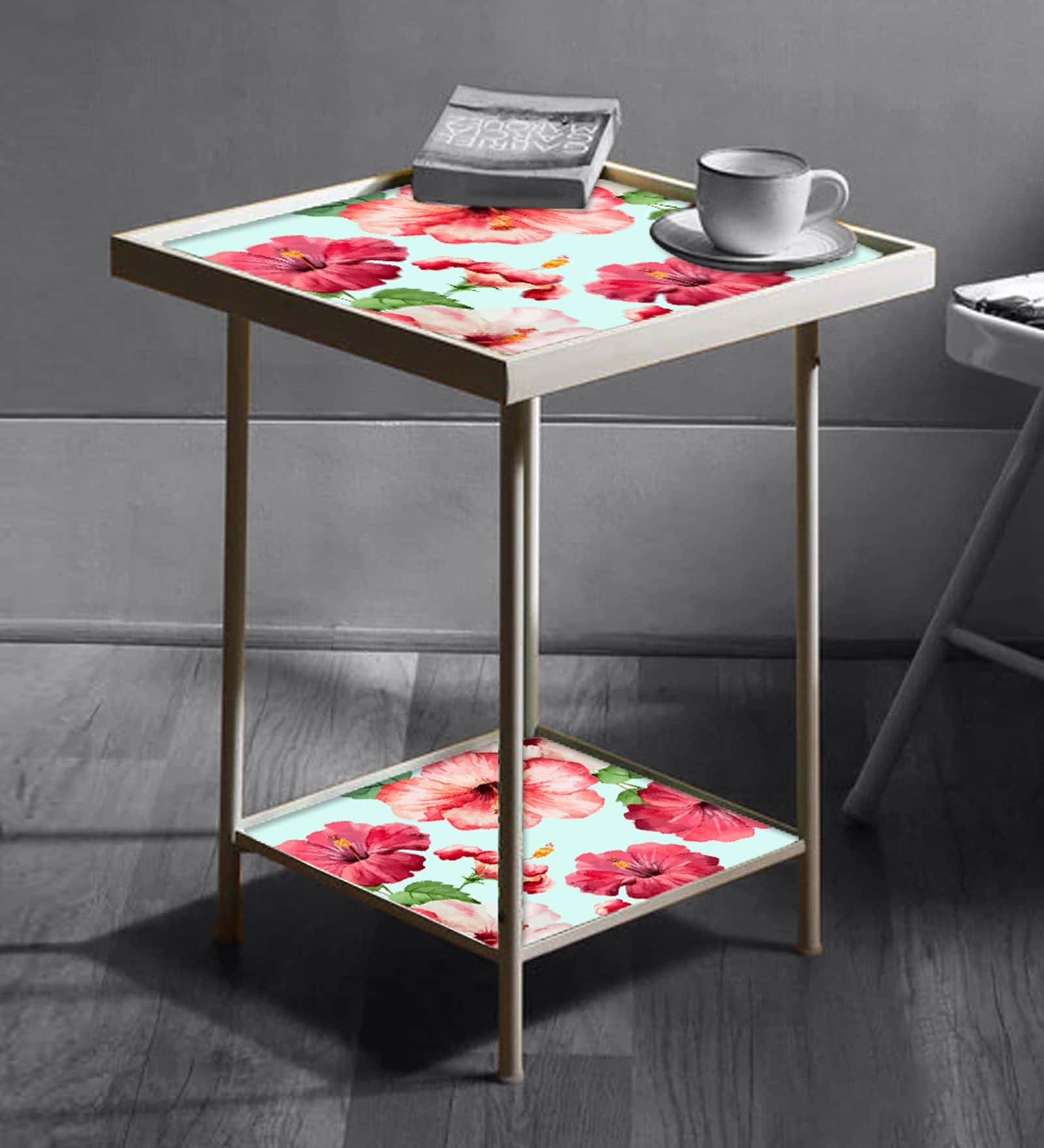 Buy Floral Print End Table in White Colour at 23% OFF by NUTCASE ...