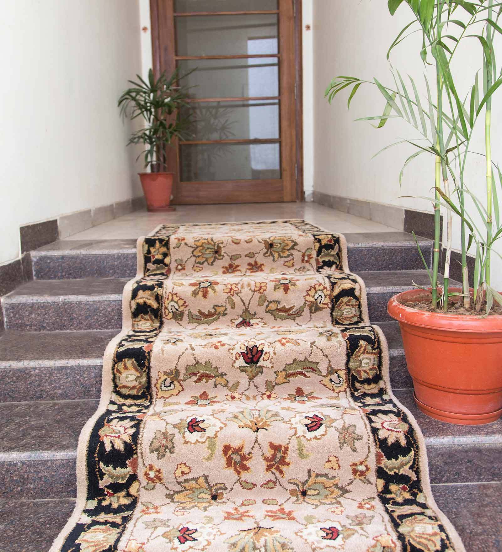 Buy Beige Wool Hand Tufted 72x36 Inches Hallway Runners by Jaipur Rugs ...