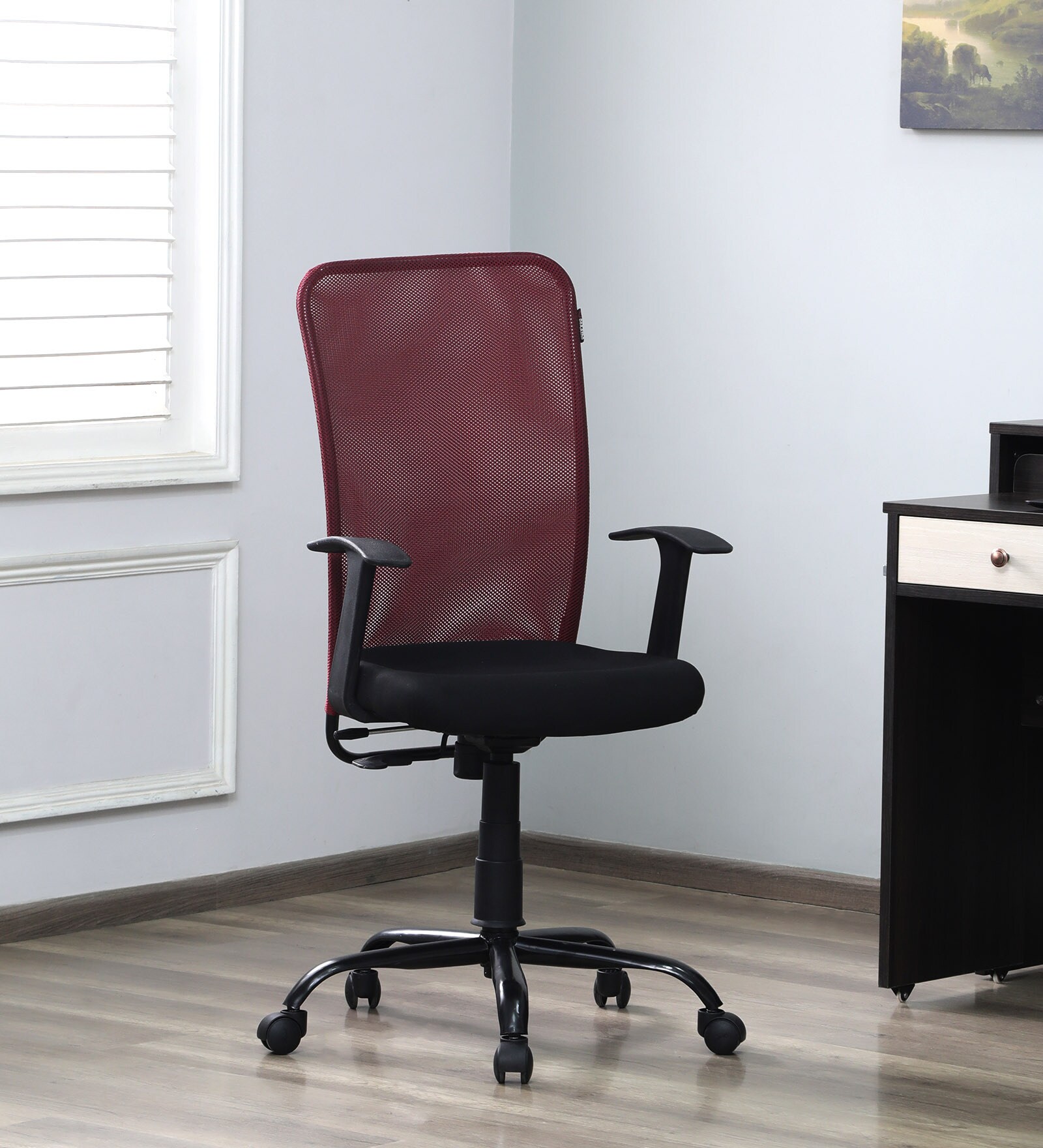 Buy Florence Breathable Mesh Ergonomic Chair in Maroon Colour at 38% ...