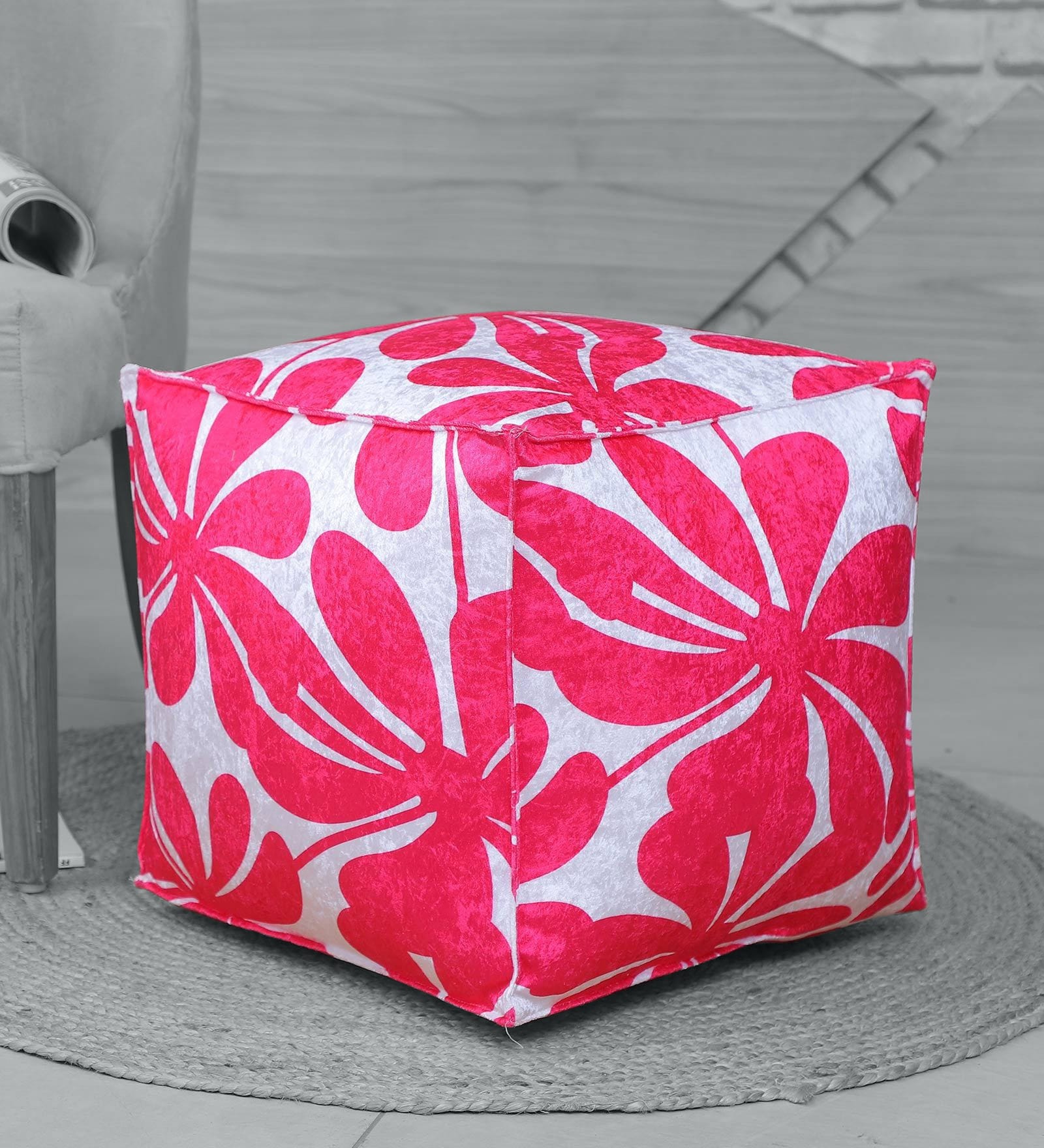 Buy Flower Pouffe in Pink Colour at 72% OFF by Sheen decor | Pepperfry