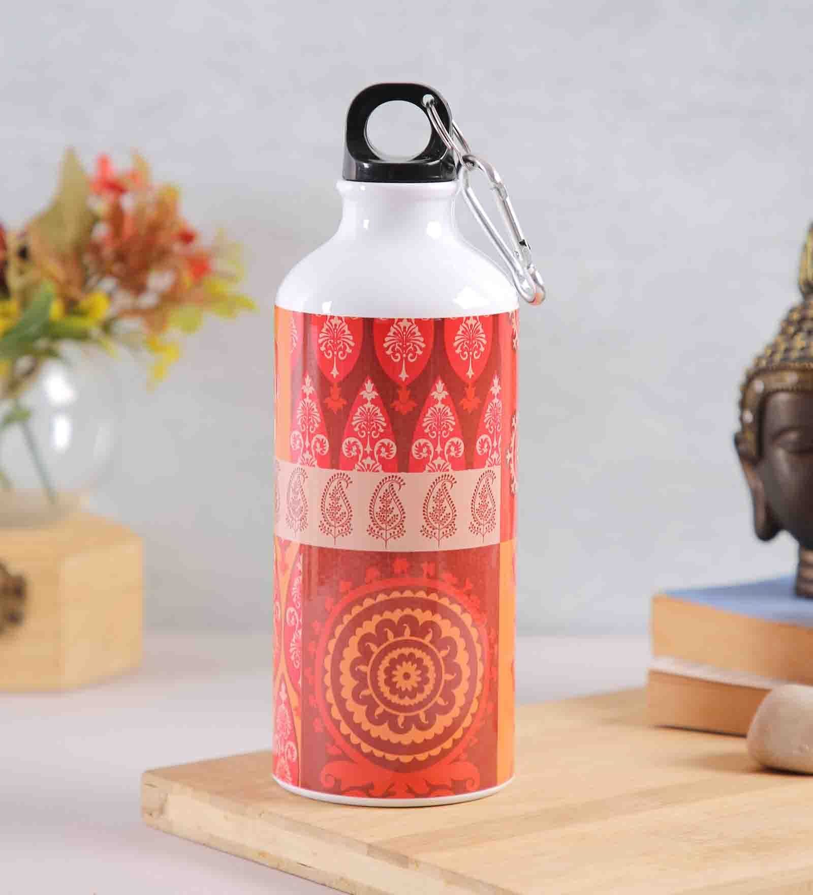 Buy Flower Print 600ml Multicolour Aluminium Water Bottle at 31% OFF by ...