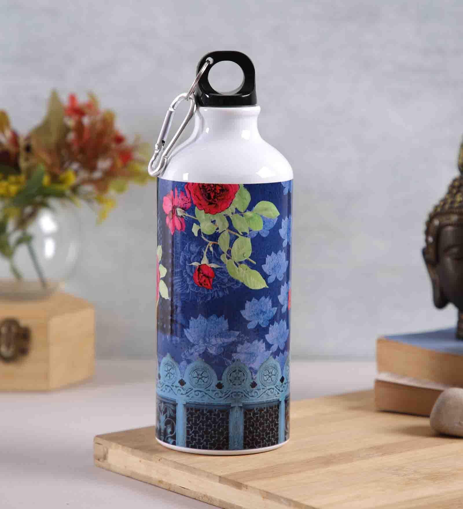 Buy Flower Print 600ml Multicolour Aluminium Water Bottle at 31% OFF by ...