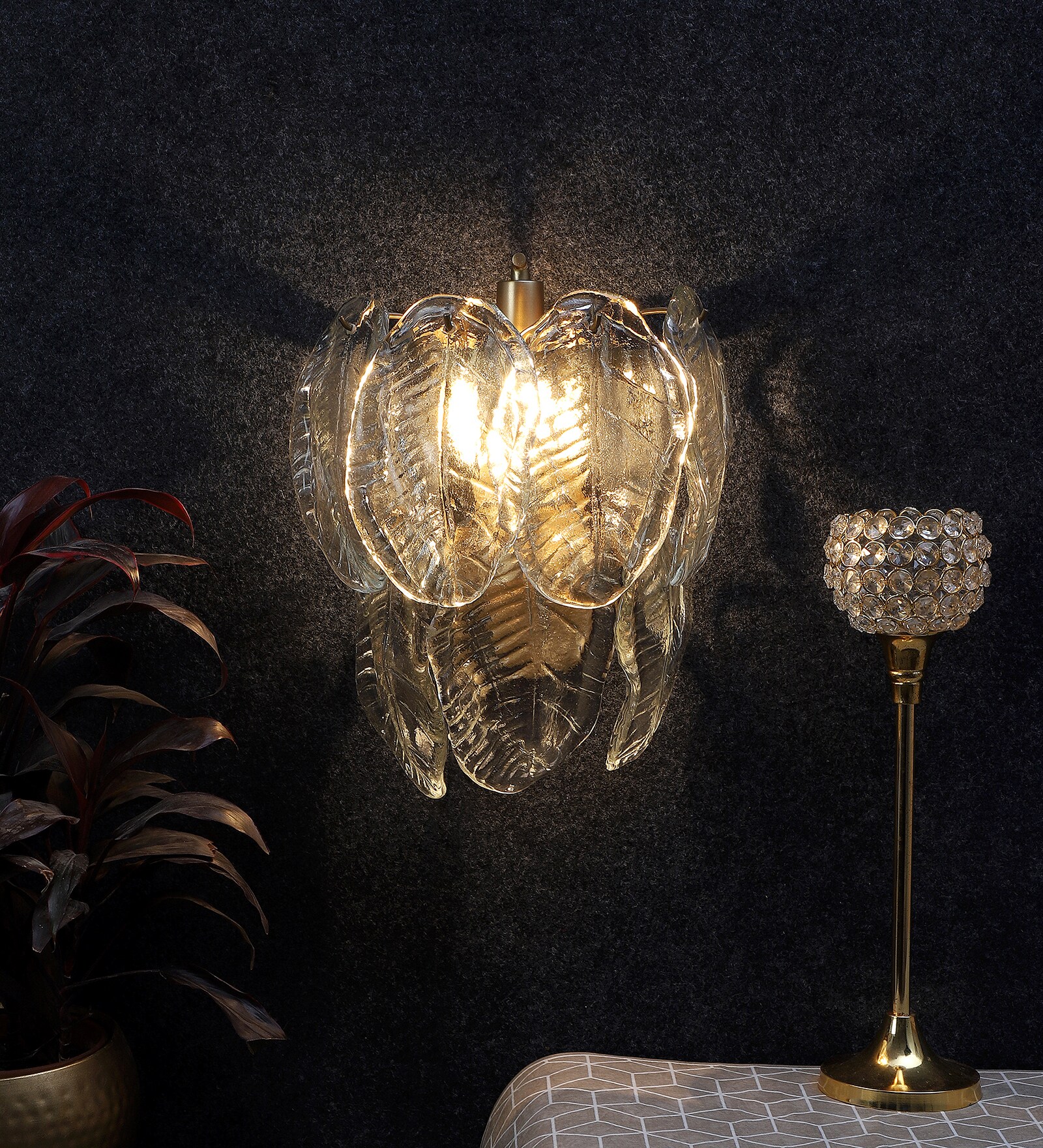 Buy Fly Design Gold Brass & Glass Downlight Wall Scone at 25% OFF by ...