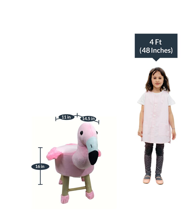 Buy Flamingo Kids Stool in Pink Colour by BestP Online - Kids Stools ...