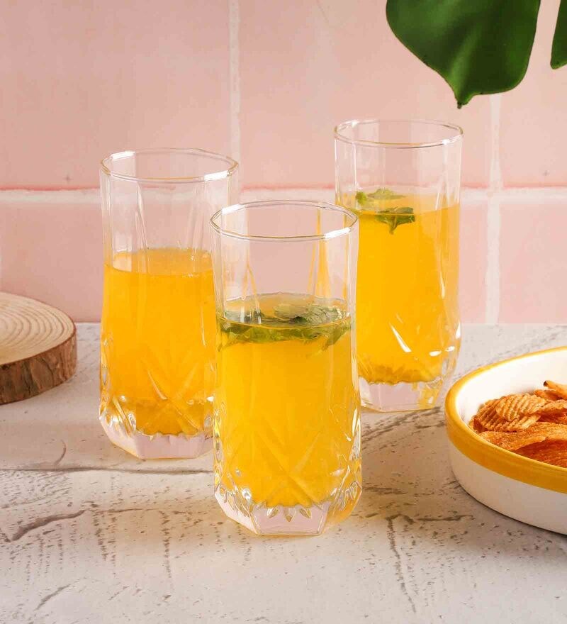 Buy Floral 285ml (Set of 6) Everyday Glass by Ceradeco Online - Everyday Glasses - Everyday ...