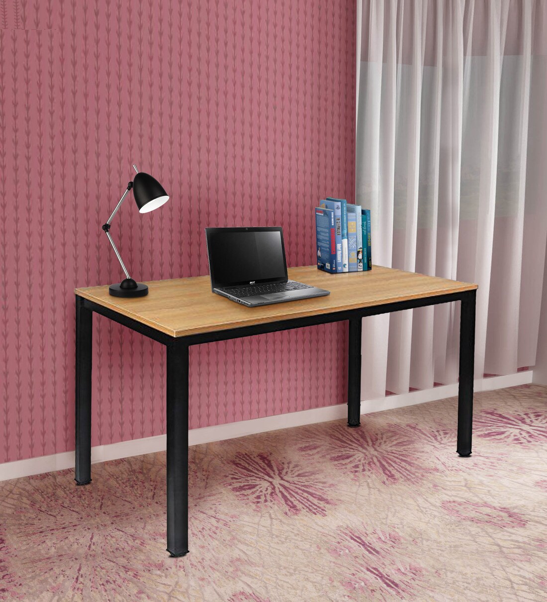Buy Focus (Large) Study Table in Ice Beech Colour by Lakdi Online ...