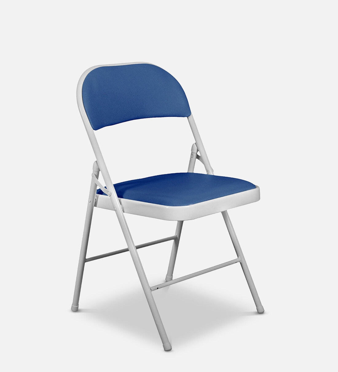 Buy Catania Metal Folding Chair in White & Royal Blue Colour by Story ...