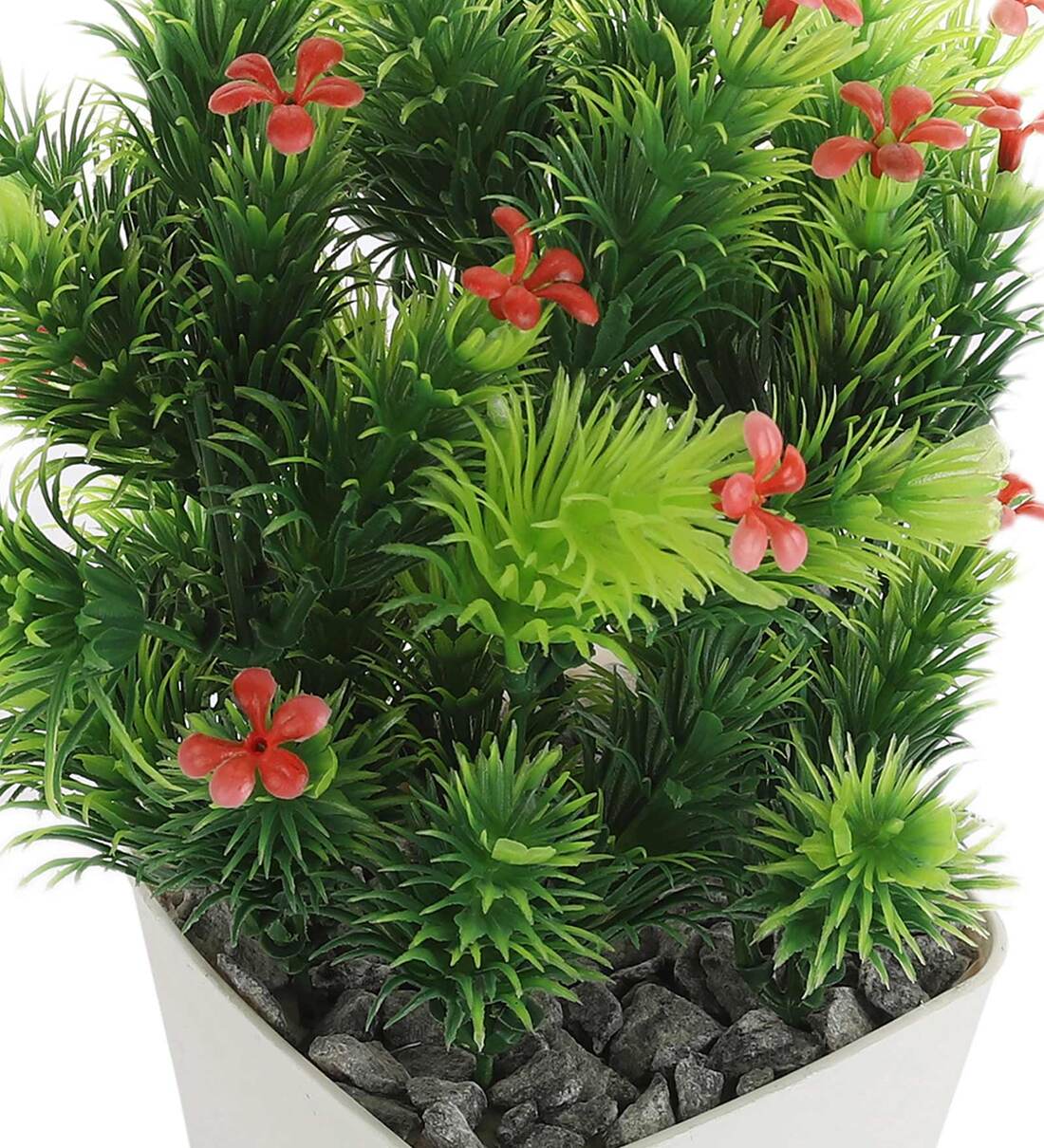 Buy Green Polyester and Plastic Artificial Plant with Red and Purple ...
