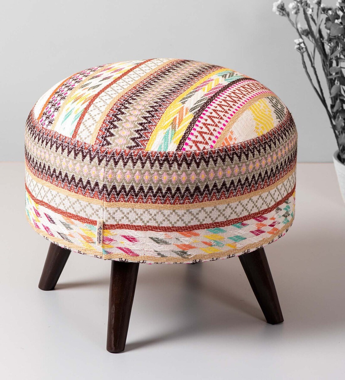 Buy Hues Jacquard Seating Stools in Multicolor at 59% OFF by NestRoots ...