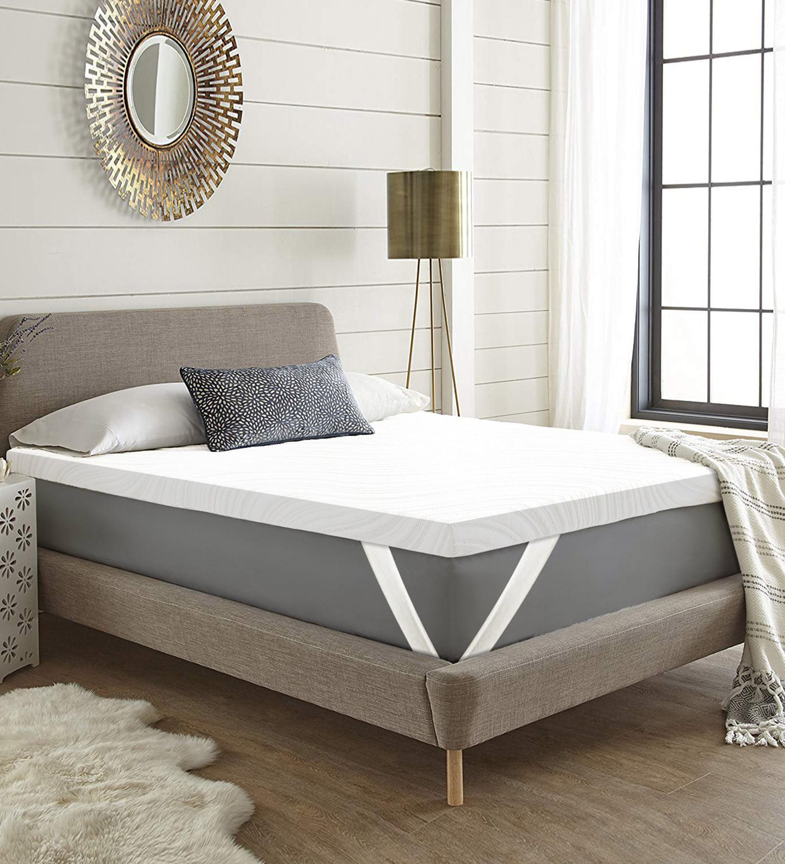 Buy Bliss (75x60) Foam Queen Size Mattress Topper in White Colour at 34 ...