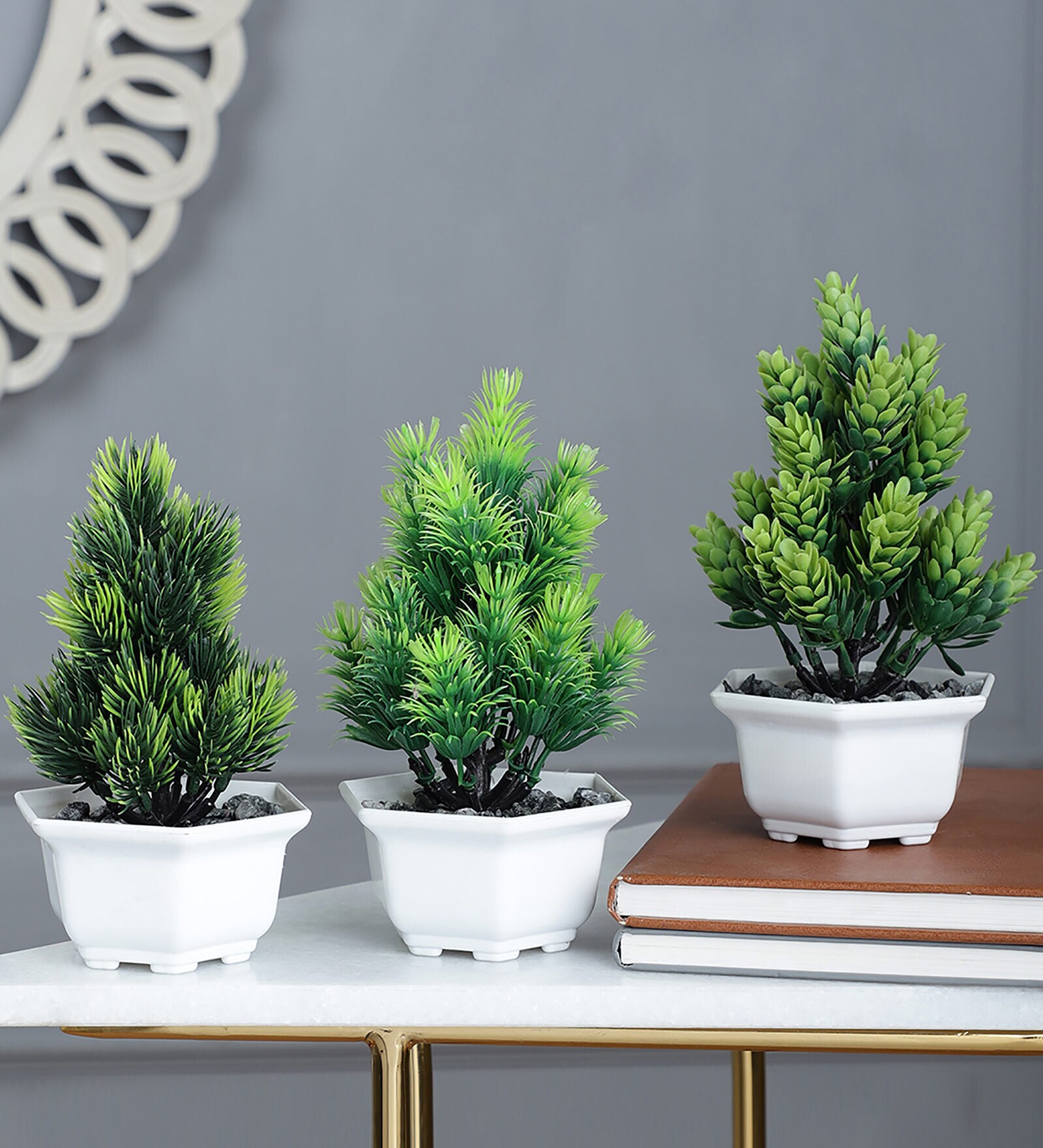 Buy Plastic Angela Green Mini Bonsai Artificial Plant at 25% OFF by ...
