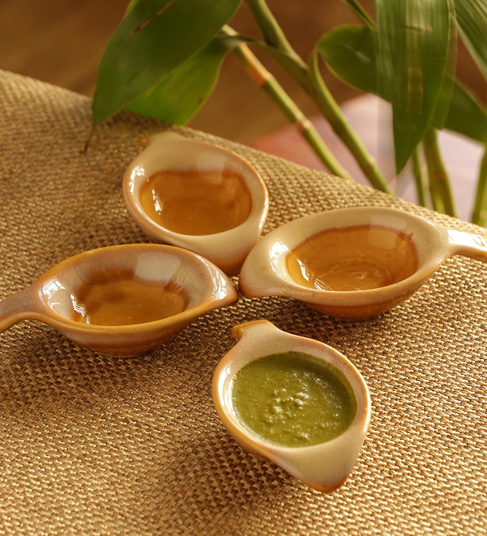 Buy Four Dips 40ml Yellow Ceramic (Set of 4) Dip Bowl at 54% OFF by ...
