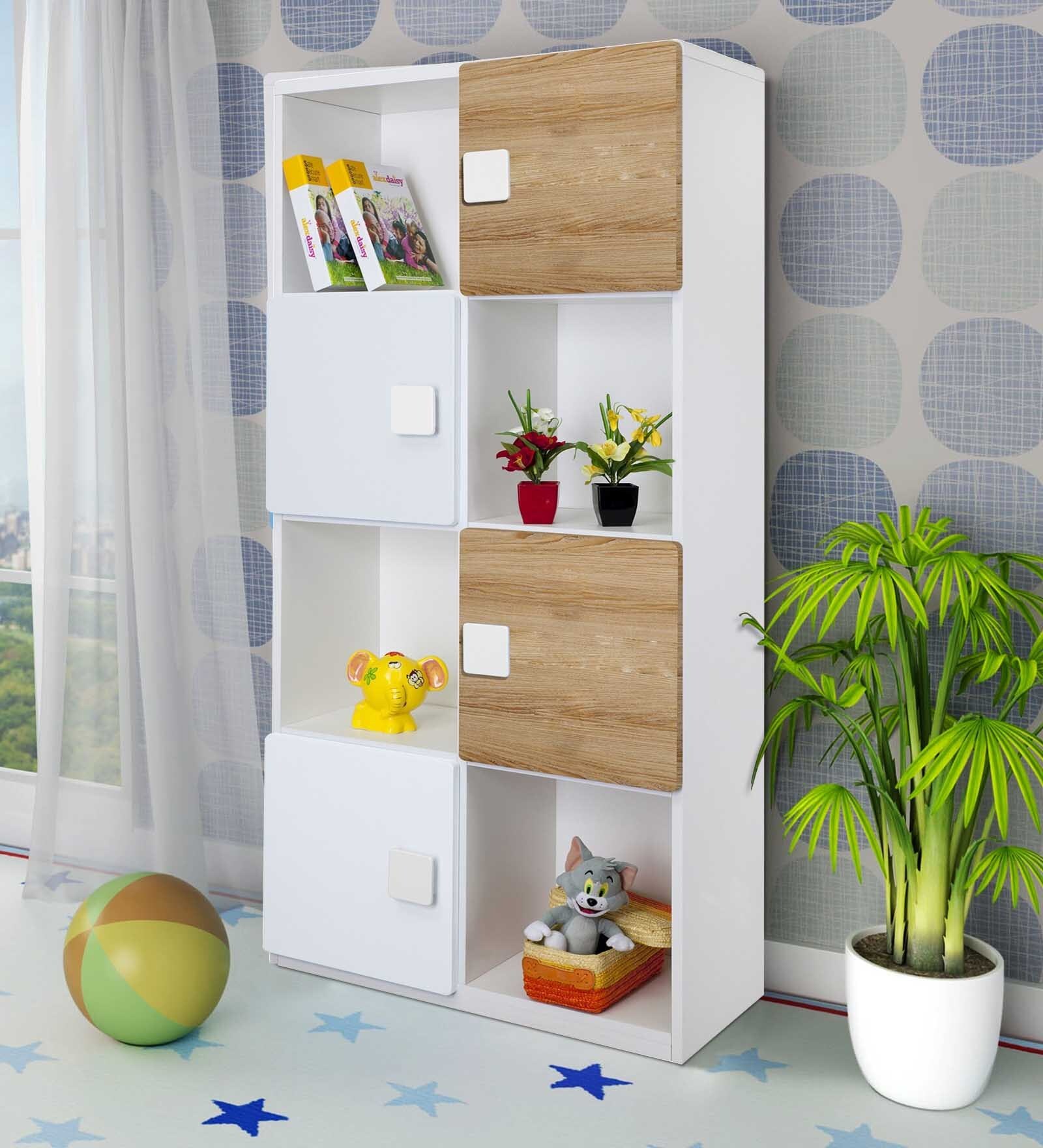 Buy Four Layer Bookcase in Oak Colour at 10% OFF by Alex Daisy | Pepperfry