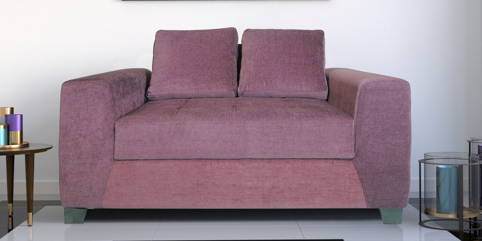 Buy Fortsell Two Seater Sofa in Wine Colour by Home Art Creations ...