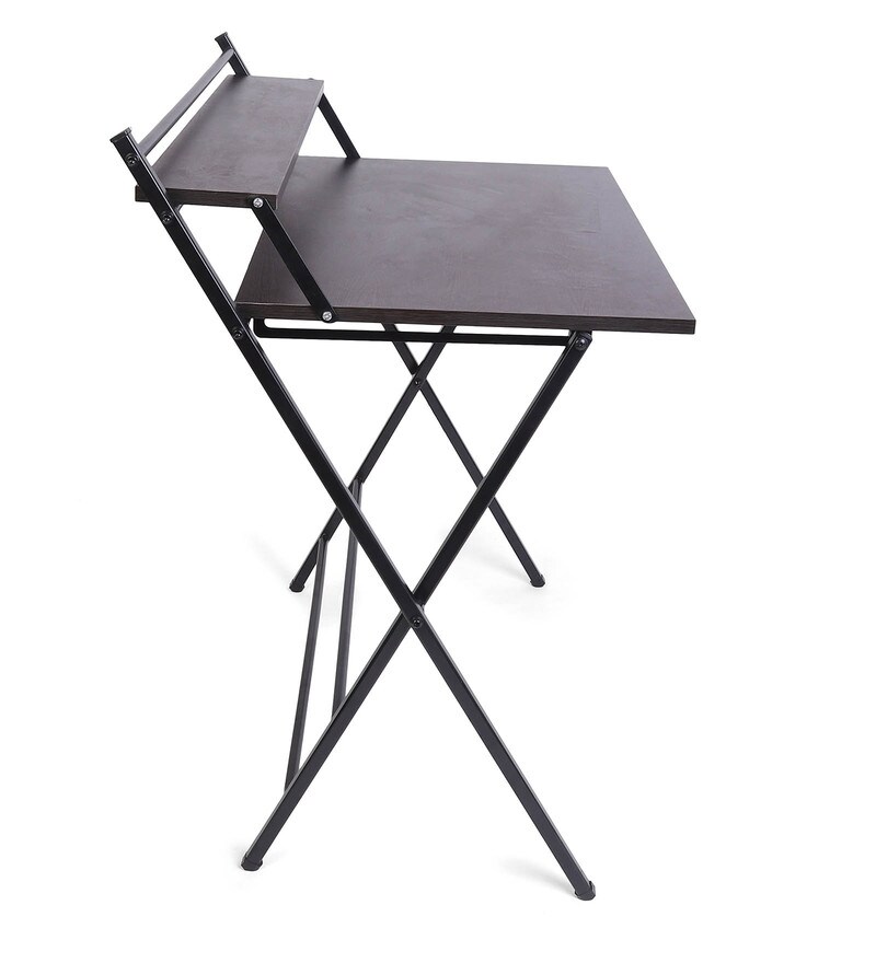 Buy Futura Folding Study Table in Black Colour by Woodware Online ...
