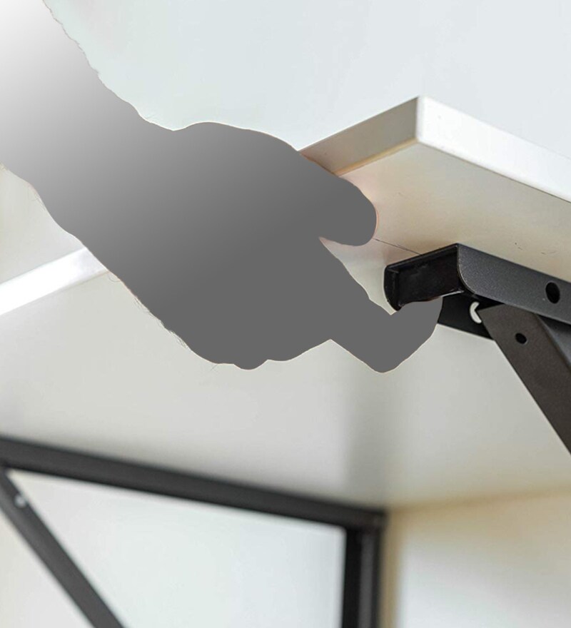 Buy Wall Mounted Table in Glossy White Finish Online - Wall Mounted ...