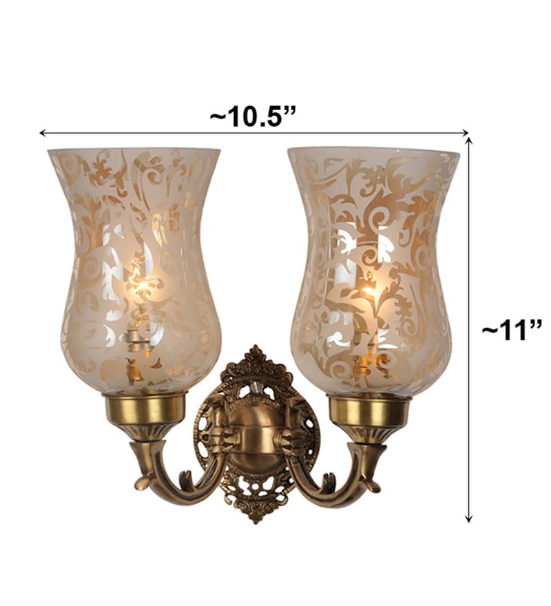 Buy Gold Glass Wall Light By Fos Lighting Online - Uplight - Wall Lamps ...