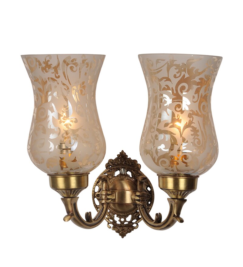 Buy Gold Glass Wall Light By Fos Lighting Online - Uplight - Wall Lamps ...