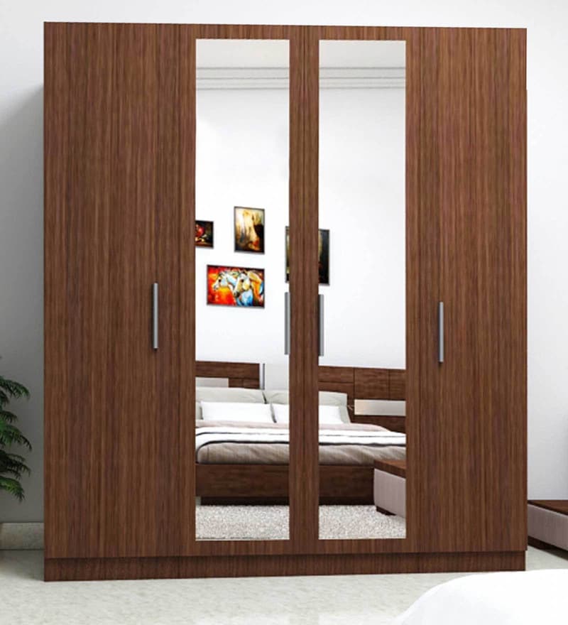Buy Four Door Wardrobe in Maldau Acacia Dark finish in PLPB By ...