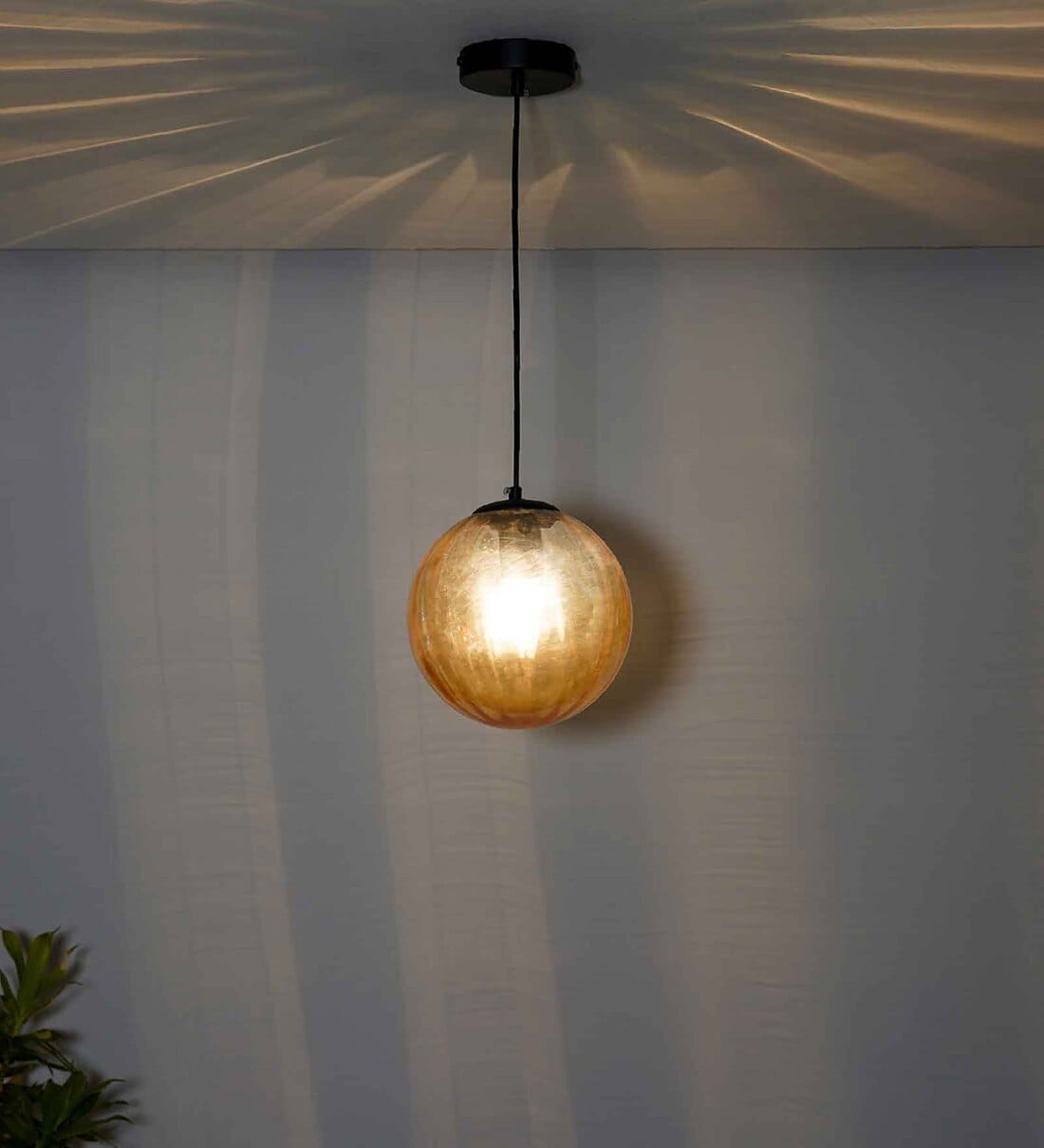 Buy Frances Single Light Amber Color Glass Hanging Light at 23% OFF by ...