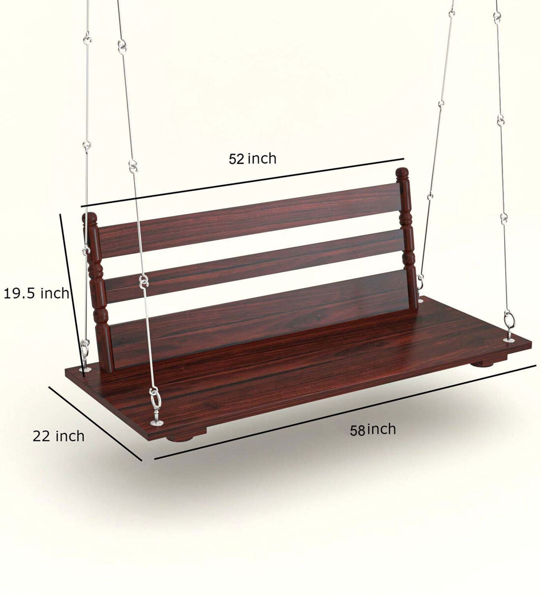 Buy Freestyle Solid Wood Swings in Teak Finish by AD Planet Online ...