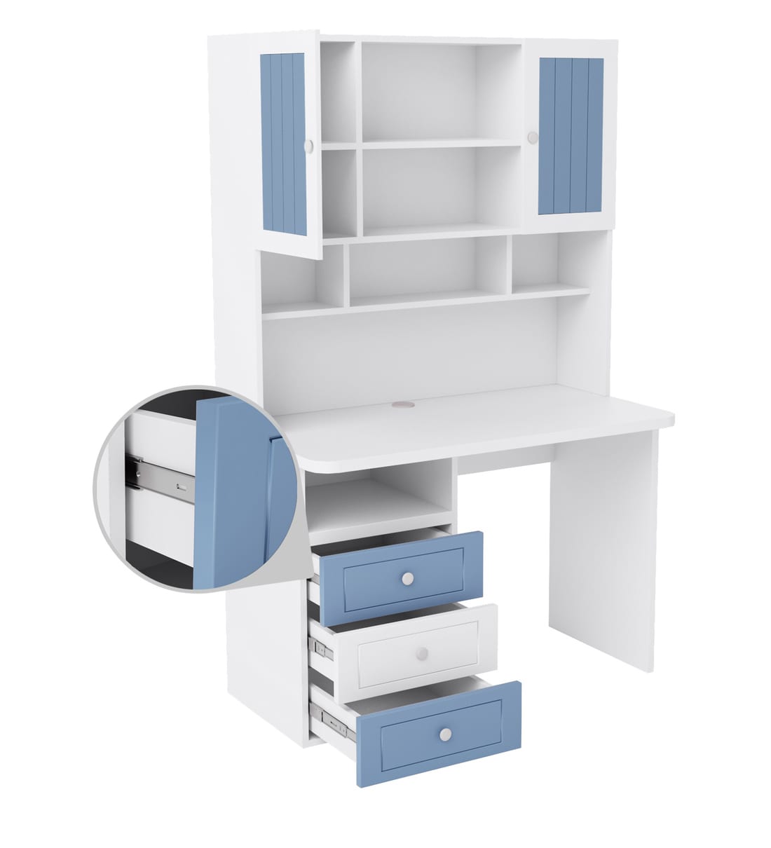 Buy French Collection Kids Study Table in Blue Finish by Alex Daisy ...