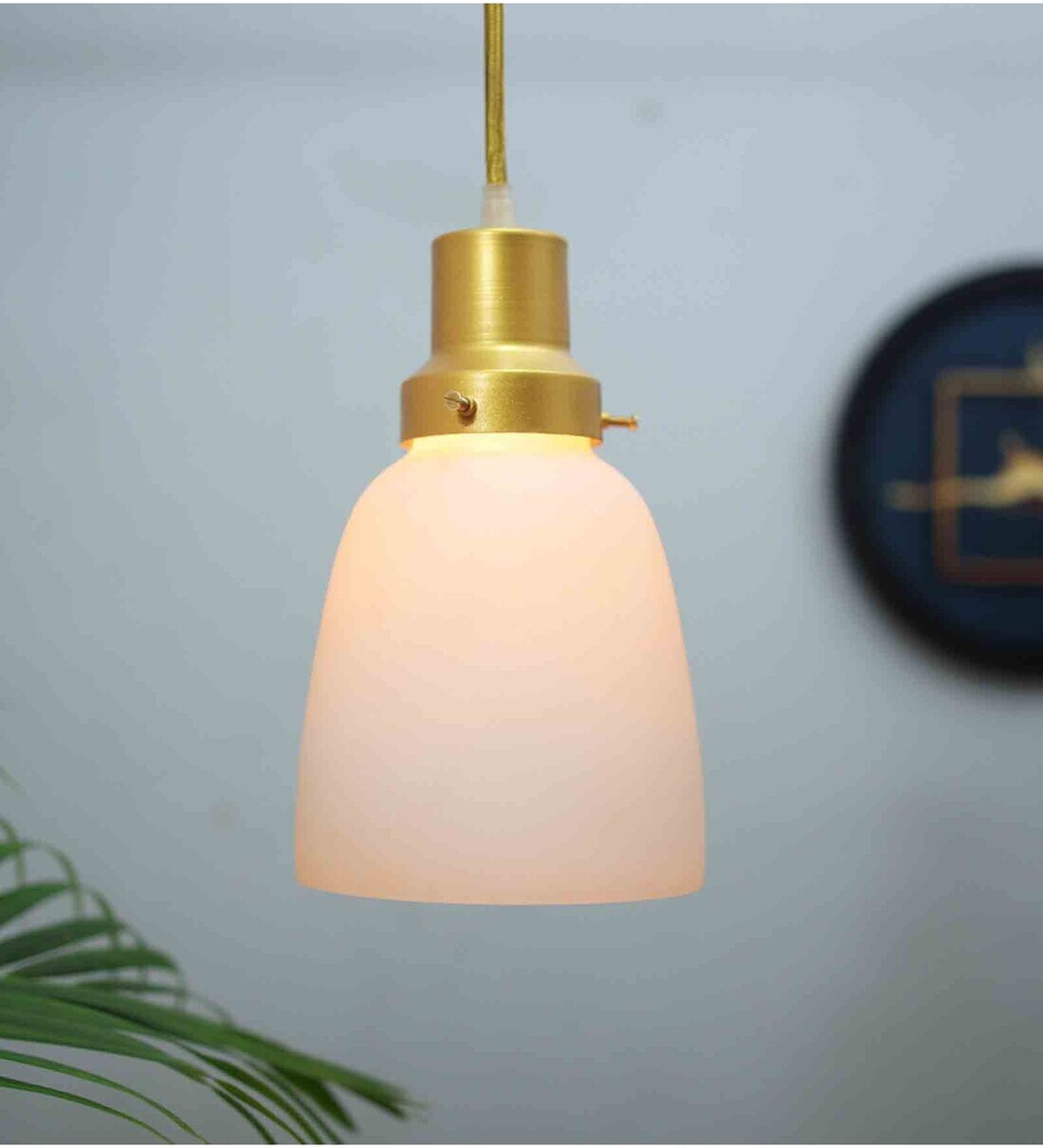 Buy Frost Bell Vintage Adjustable Hanging Pendant Light with White ...