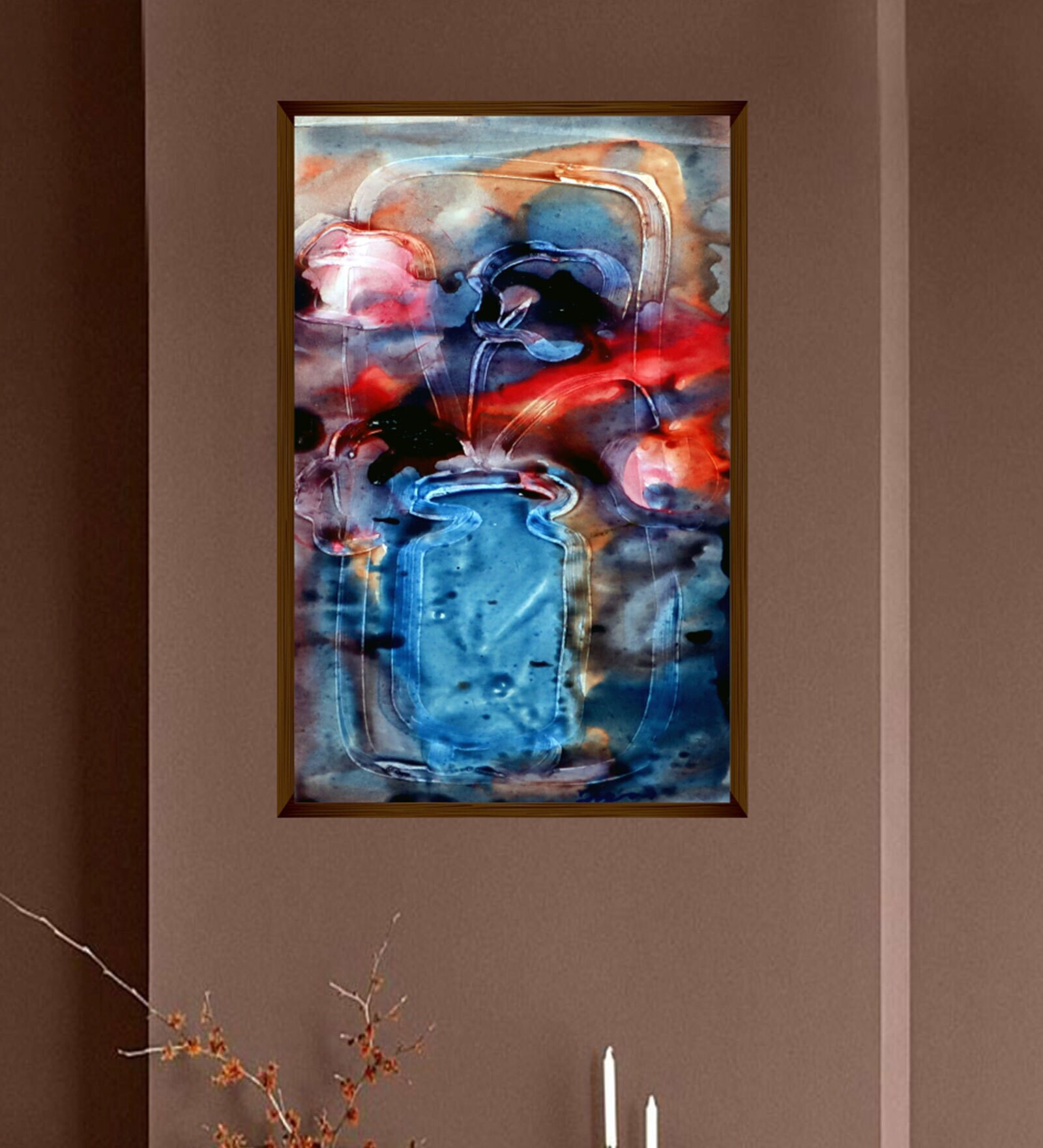 Buy Framed Canvas Abstract Painting (16X18 Inches) By The Art House at ...