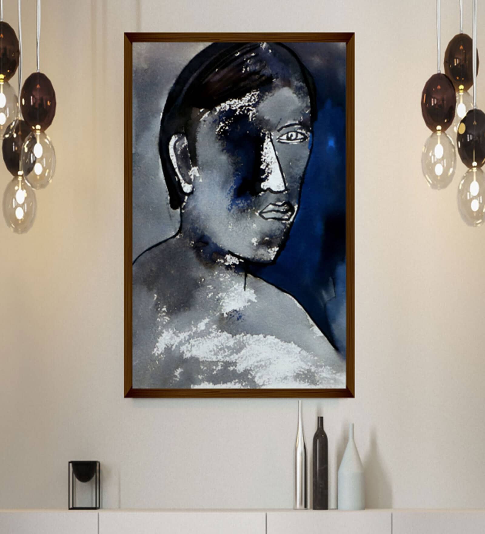 Buy Framed Canvas Abstract Painting (16X18 Inches) By The Art House at ...