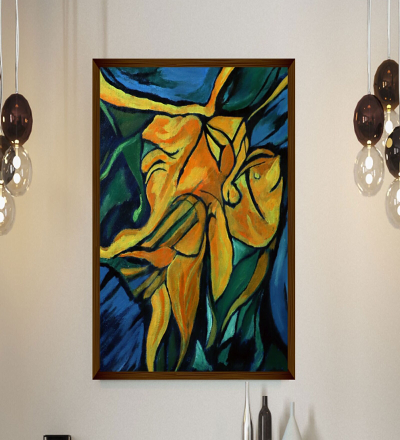 Buy Framed Canvas Abstract Painting (16X18 Inches) at 31% OFF by THE ...