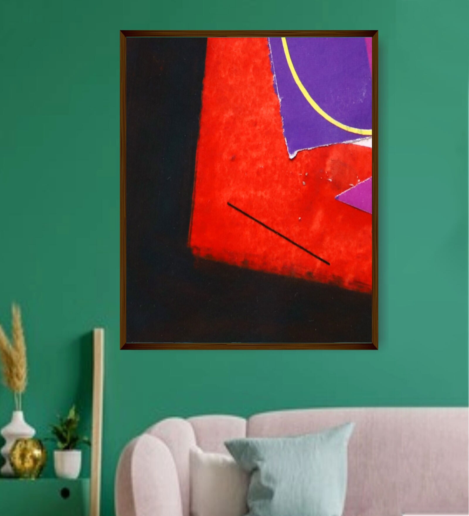 Buy Framed Canvas Abstract Painting (20X30 Inches) By The Art House at ...