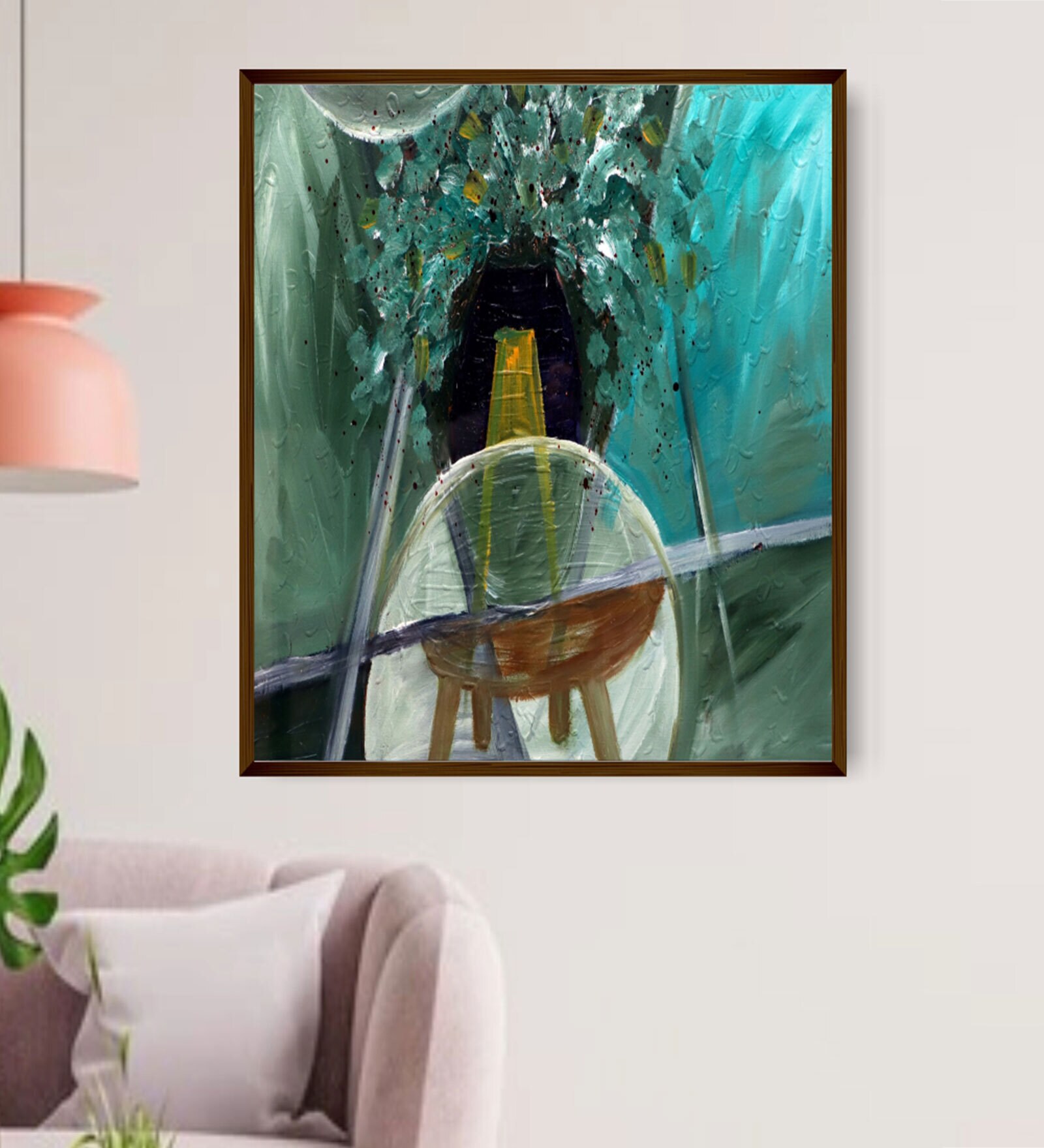 Buy Framed Canvas Abstract Painting (20X30 Inches) By The Art House at ...