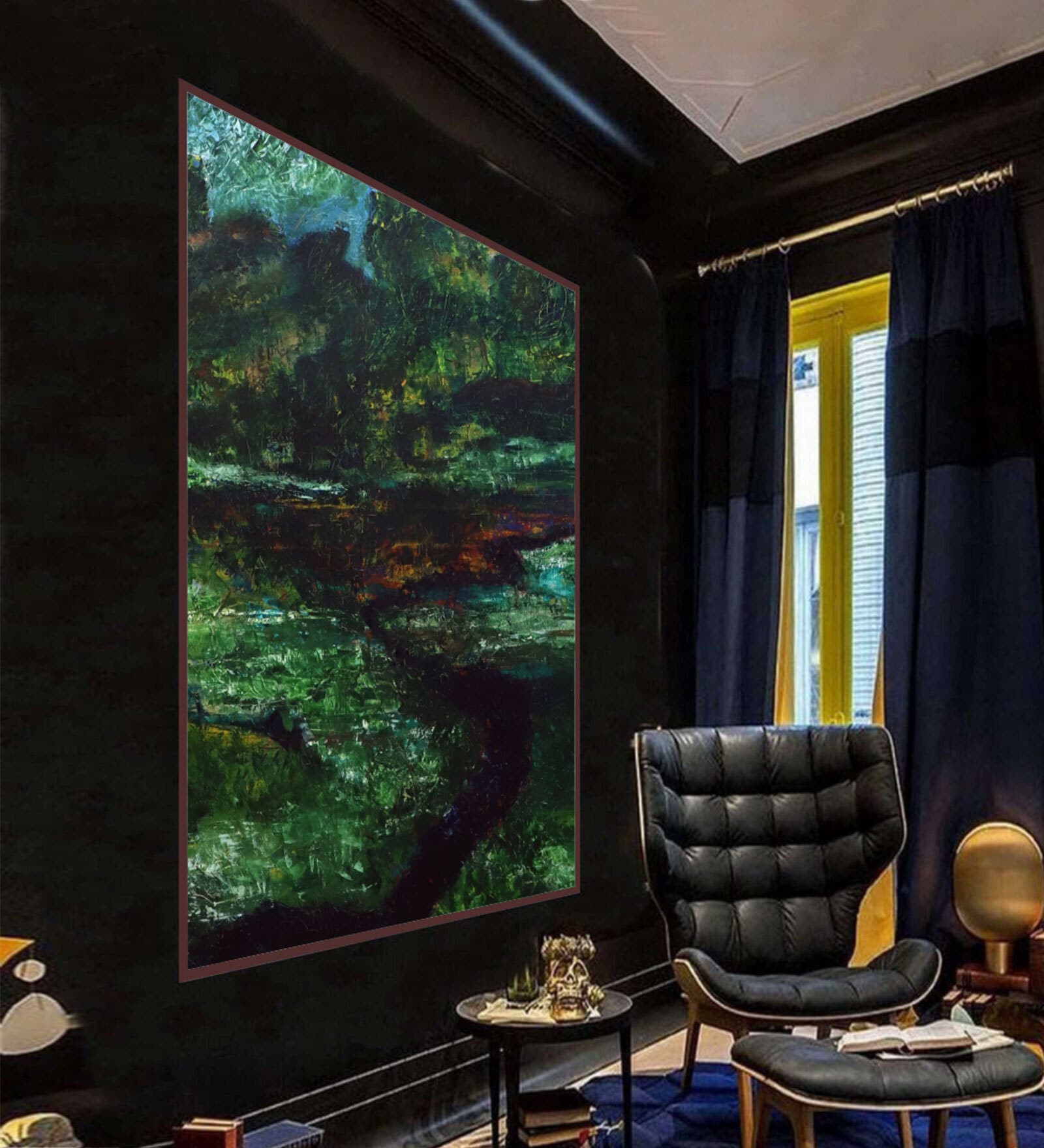 Buy Framed Canvas Abstract Painting (30X40 Inches) By The Art House at ...