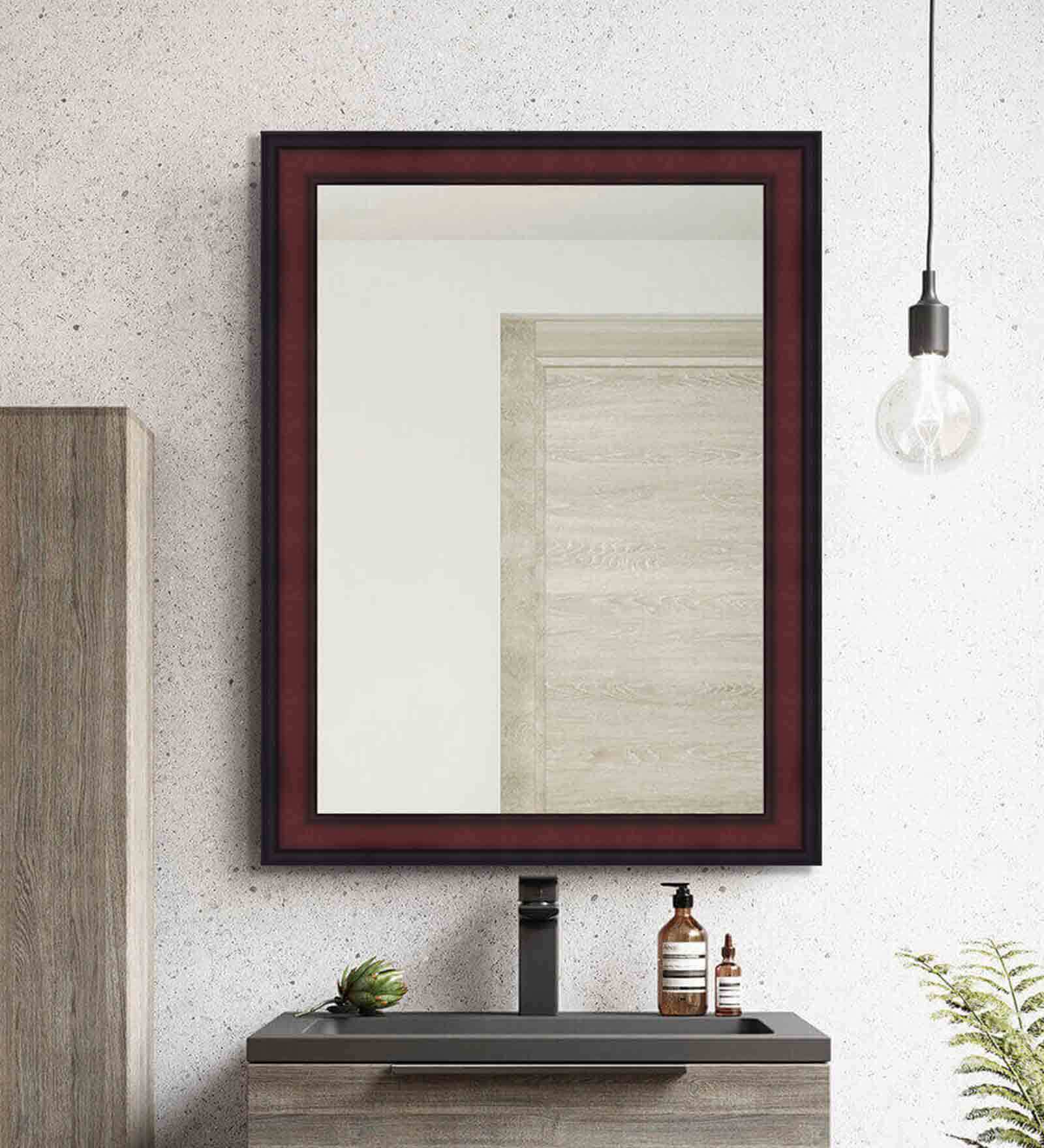 Buy Framed Rectangular Wall Mirror In Brown at 31% OFF by Elegant Arts ...